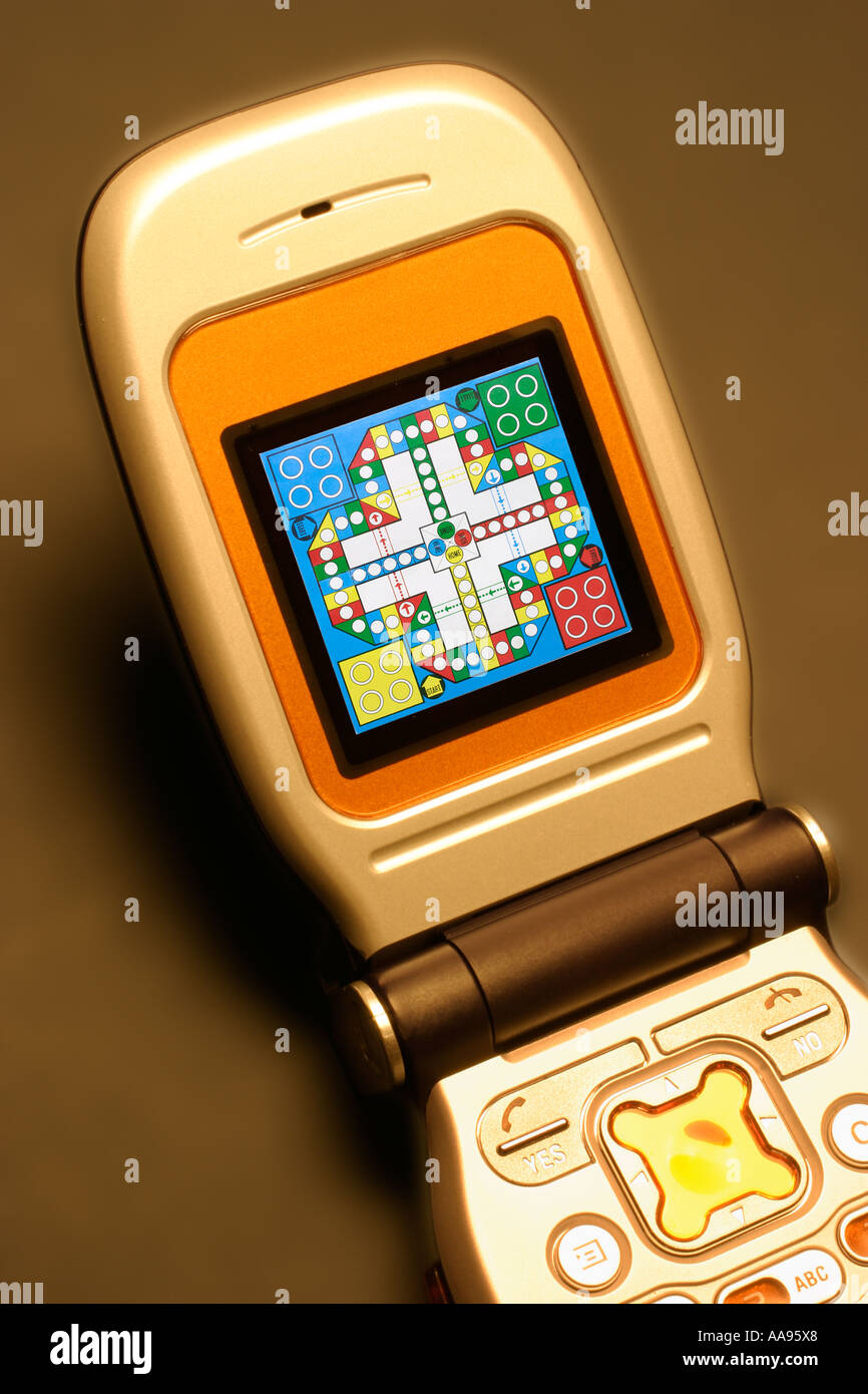 Mobile Phone with Online Game Stock Photo - Alamy