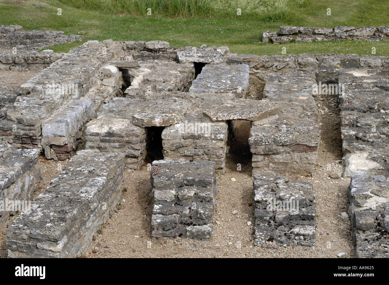 Remains of roman villa at North Leigh Oxfordshire England Stock Photo ...