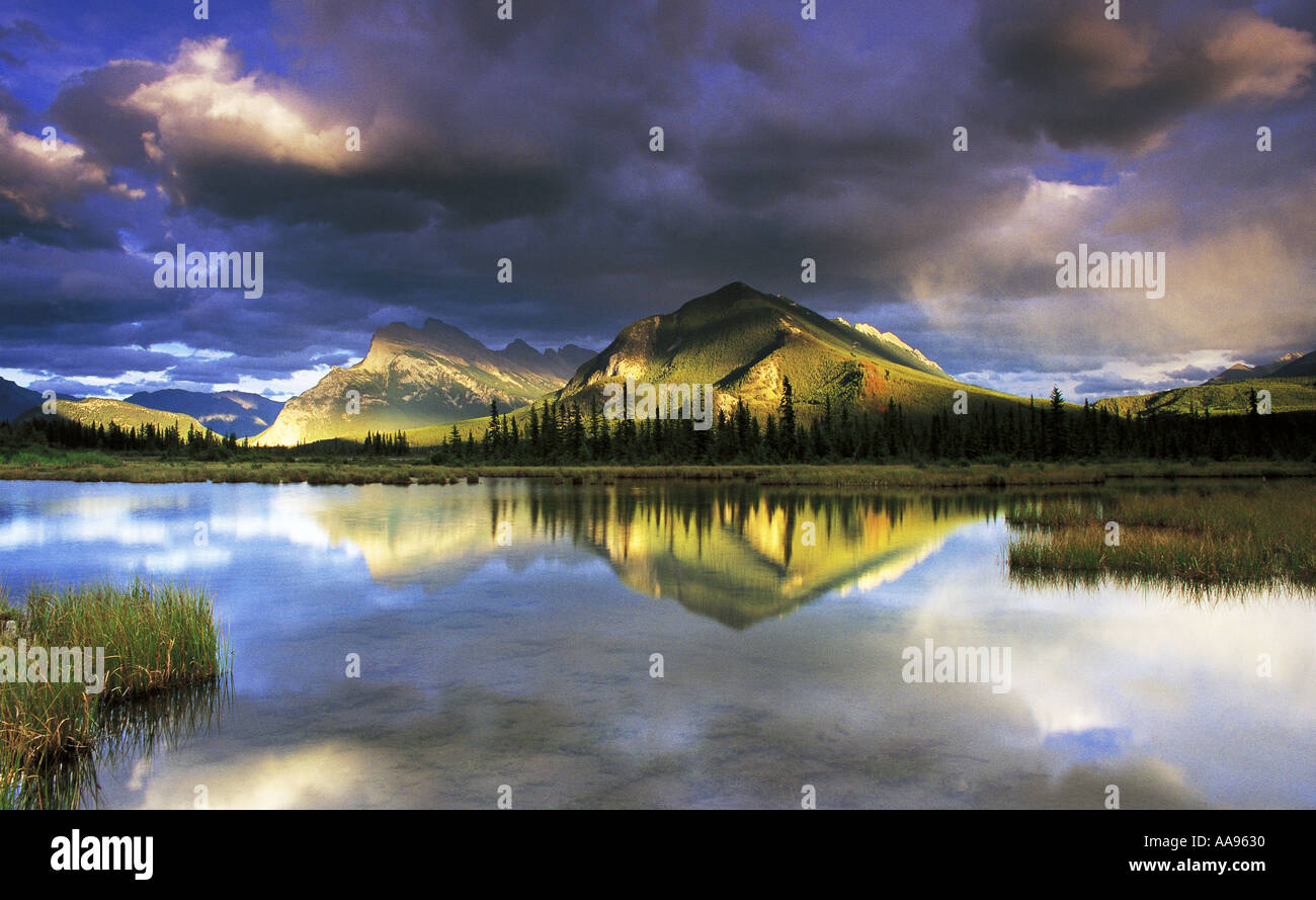 Mount Rundle in the Canadian Rockies Stock Photo - Alamy