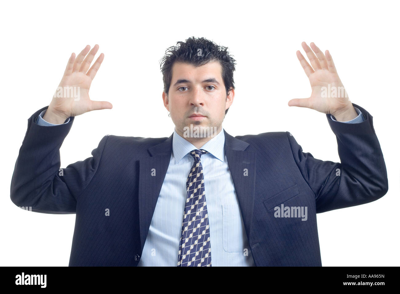 Man making gesture Stock Photo - Alamy