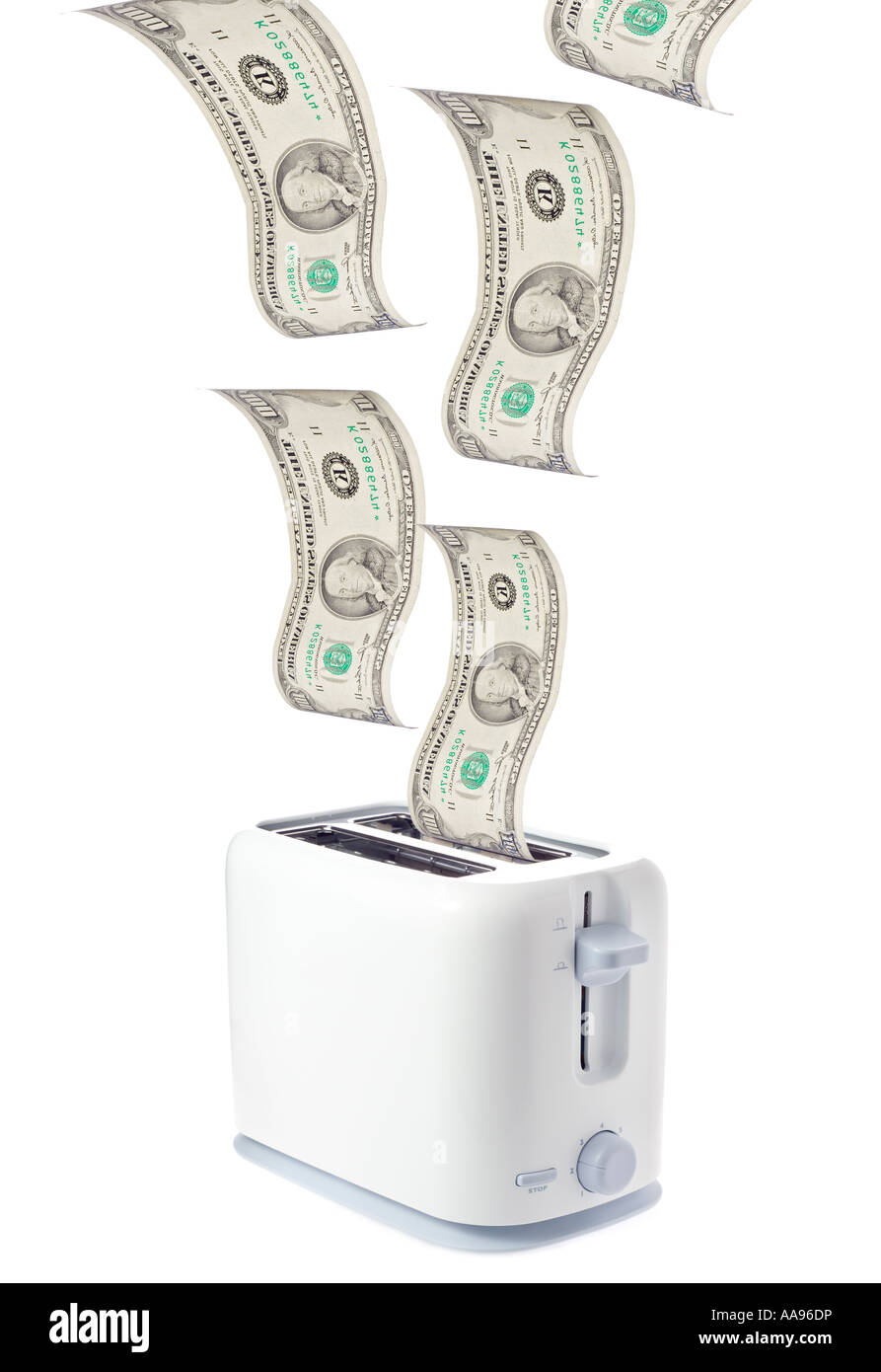 Money coming out of a toaster Stock Photo - Alamy