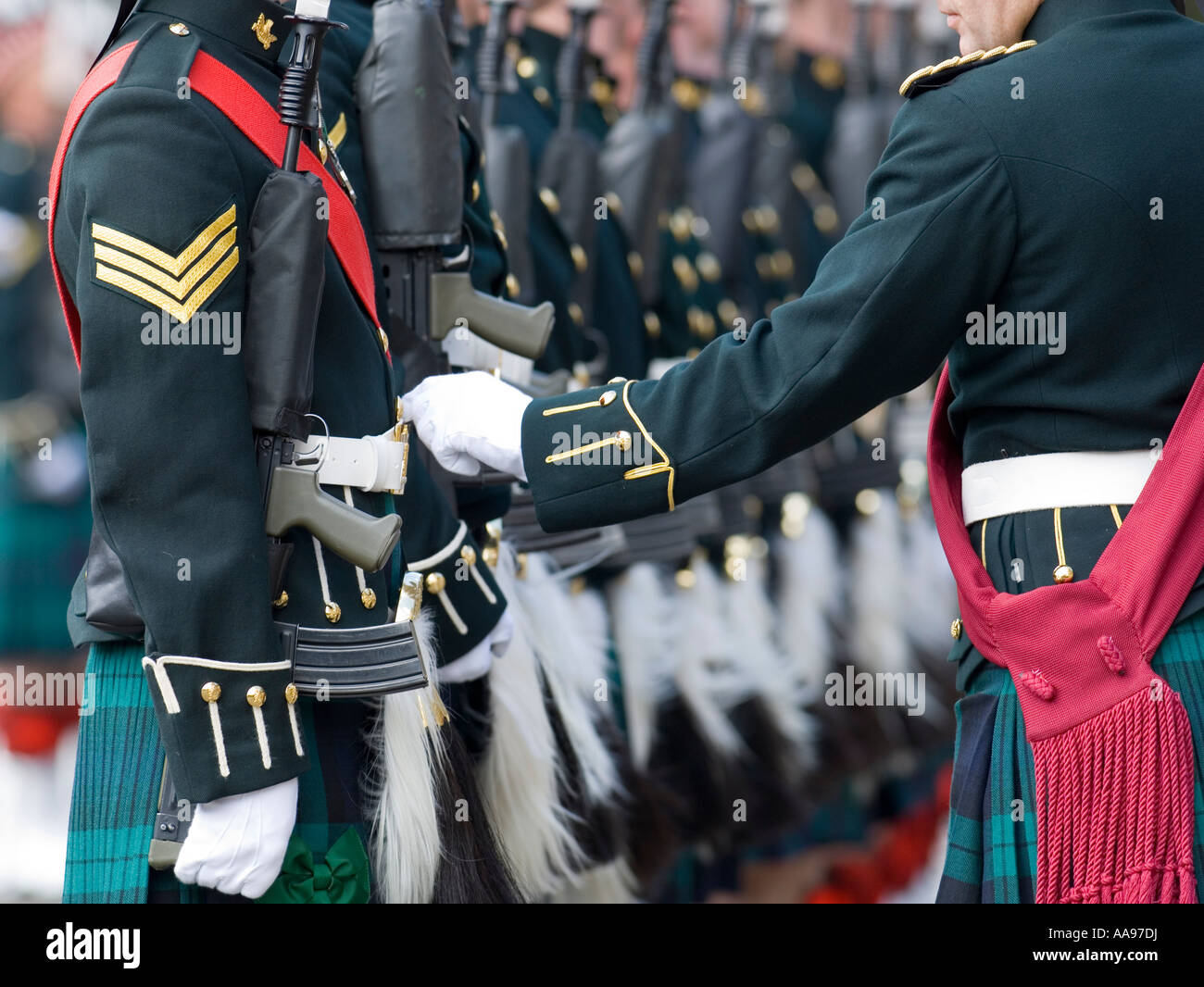 Scottish regiment marching holyrood palace hi-res stock photography and ...