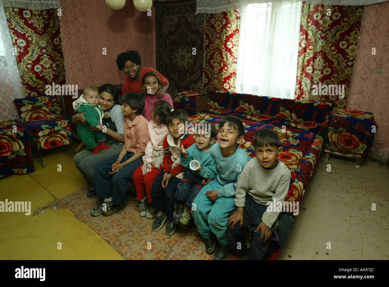 Roma children camp hi-res stock photography and images - Alamy