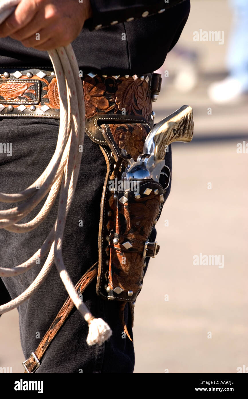 Cowboy holster gun rope Stock Photo - Alamy