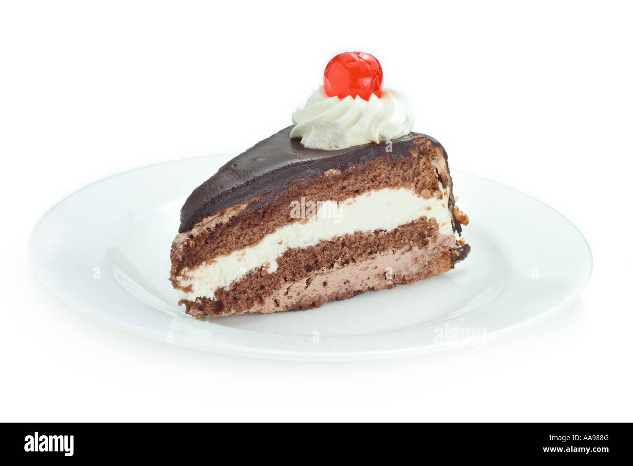 Slice cake isolated Cut Out Stock Images & Pictures - Alamy