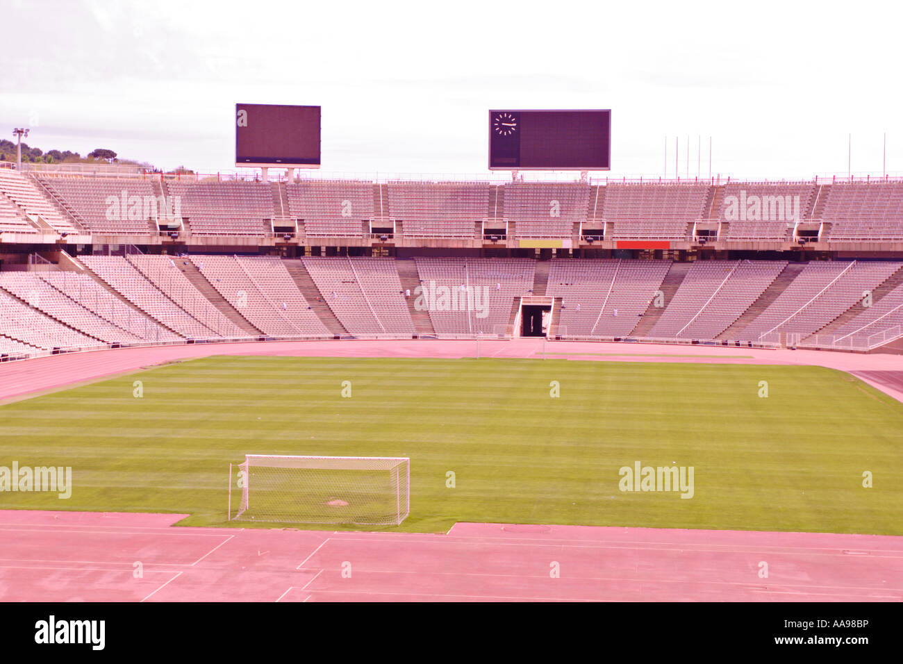Empty soccer stadium Stock Photo - Alamy