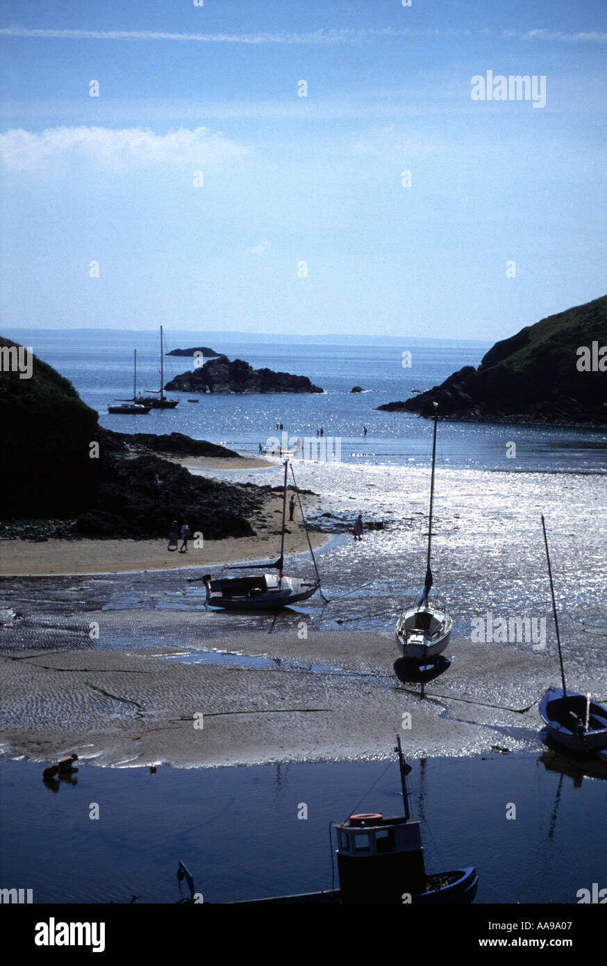 Boats at Solva Pembrokeshire coast national park Wales Stock Photo - Alamy