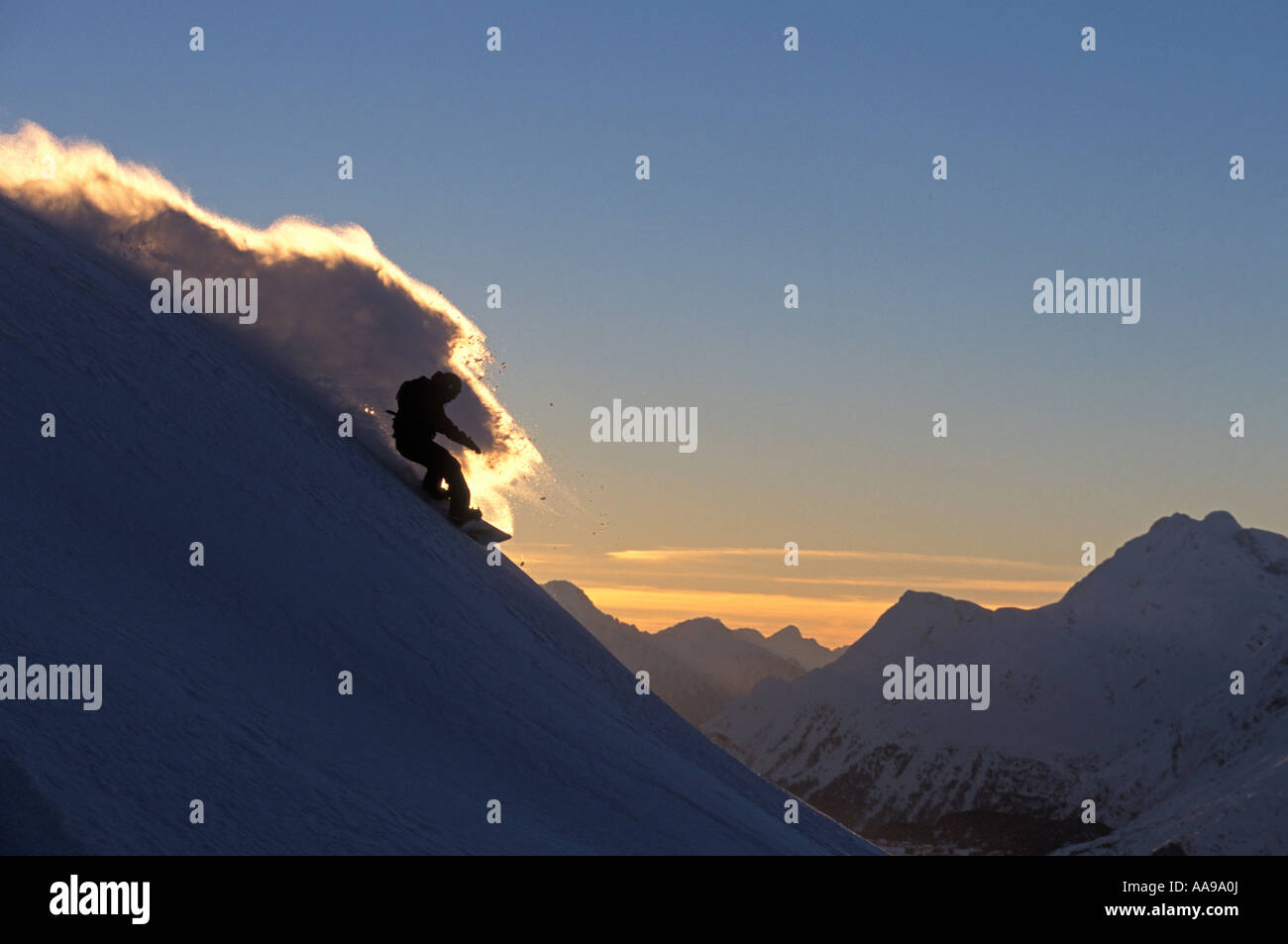 Female skier on the ski slope on a steep slope hi-res stock photography ...