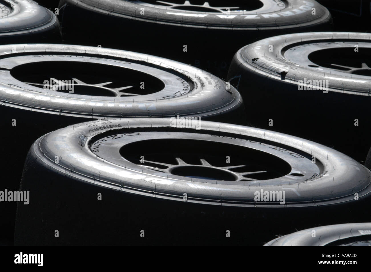 Bridgestone Champ Car racing tires Stock Photo - Alamy