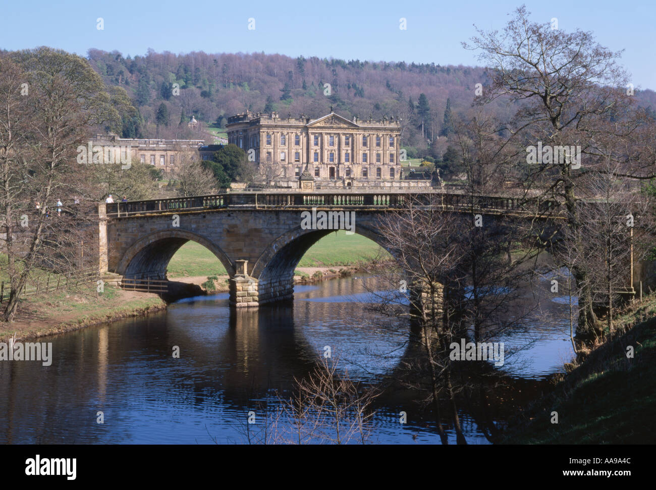 Chatsworth House in the Peak District Derbyshire England by Steven Dusk ...