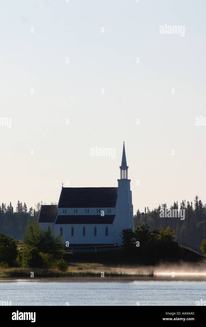 The old Mission Church at Stanley Mission in scenic Northern ...