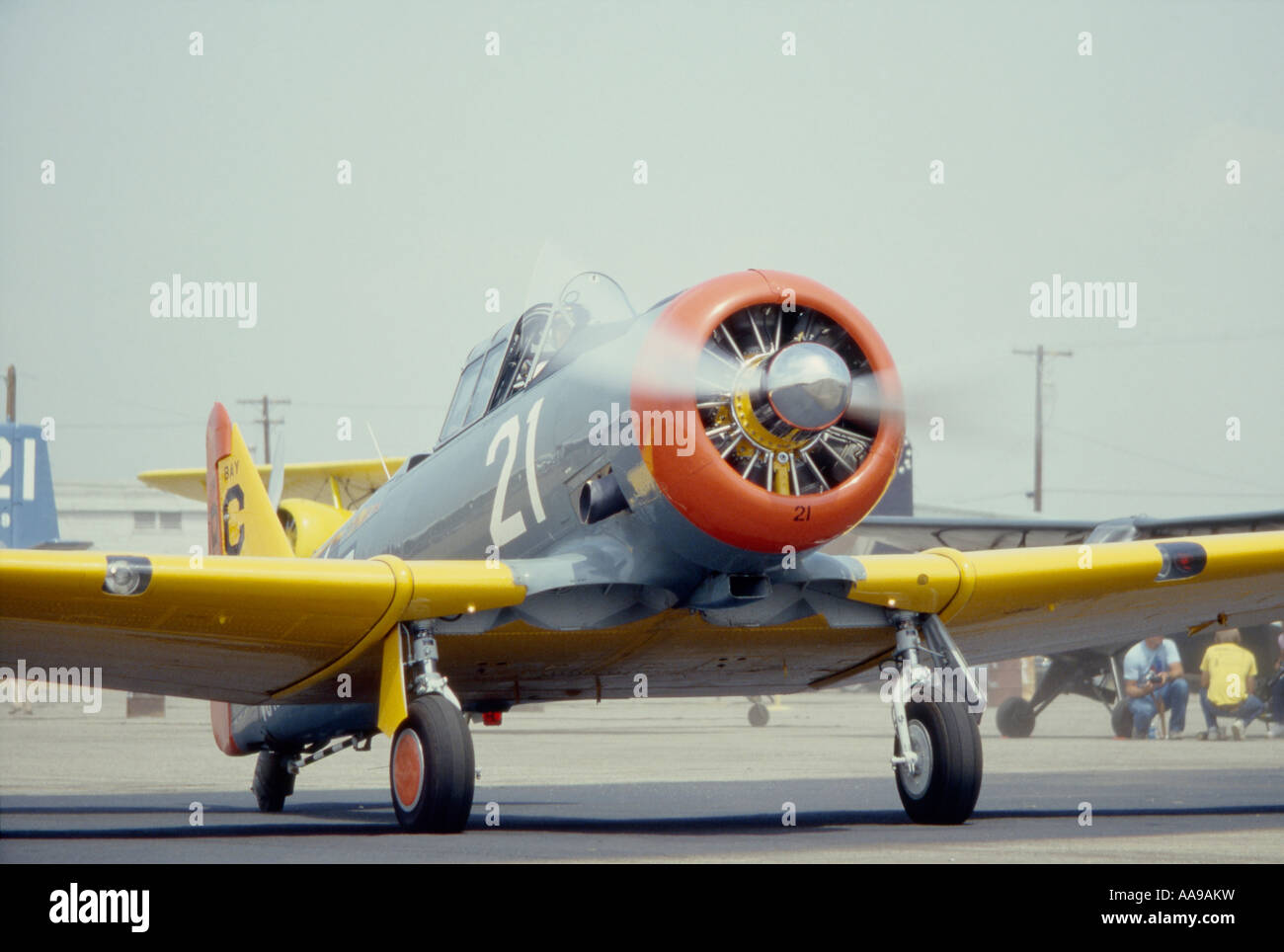 Photo of a North American AT 6 Fighter Trainer WW2 airplane Stock Photo ...