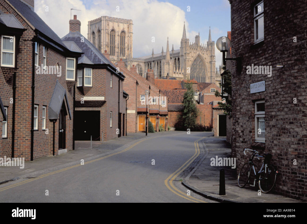 Picturesque view of medieval York Minster from the south east along ...