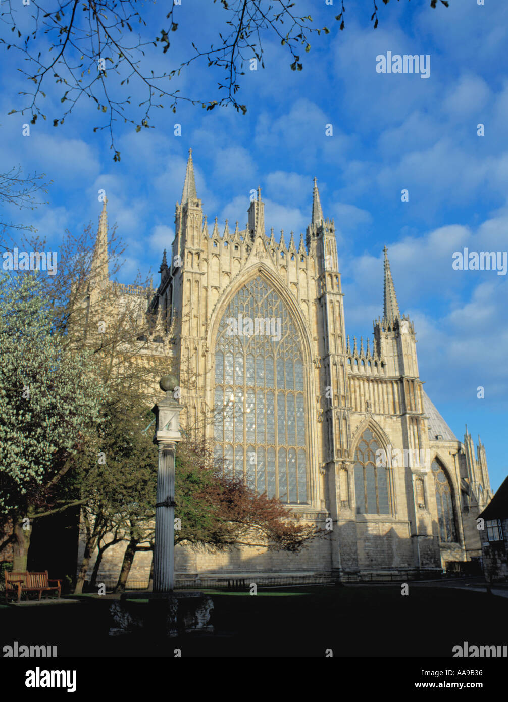 Beautiful east facade of medieval York Minster, City of York, North ...