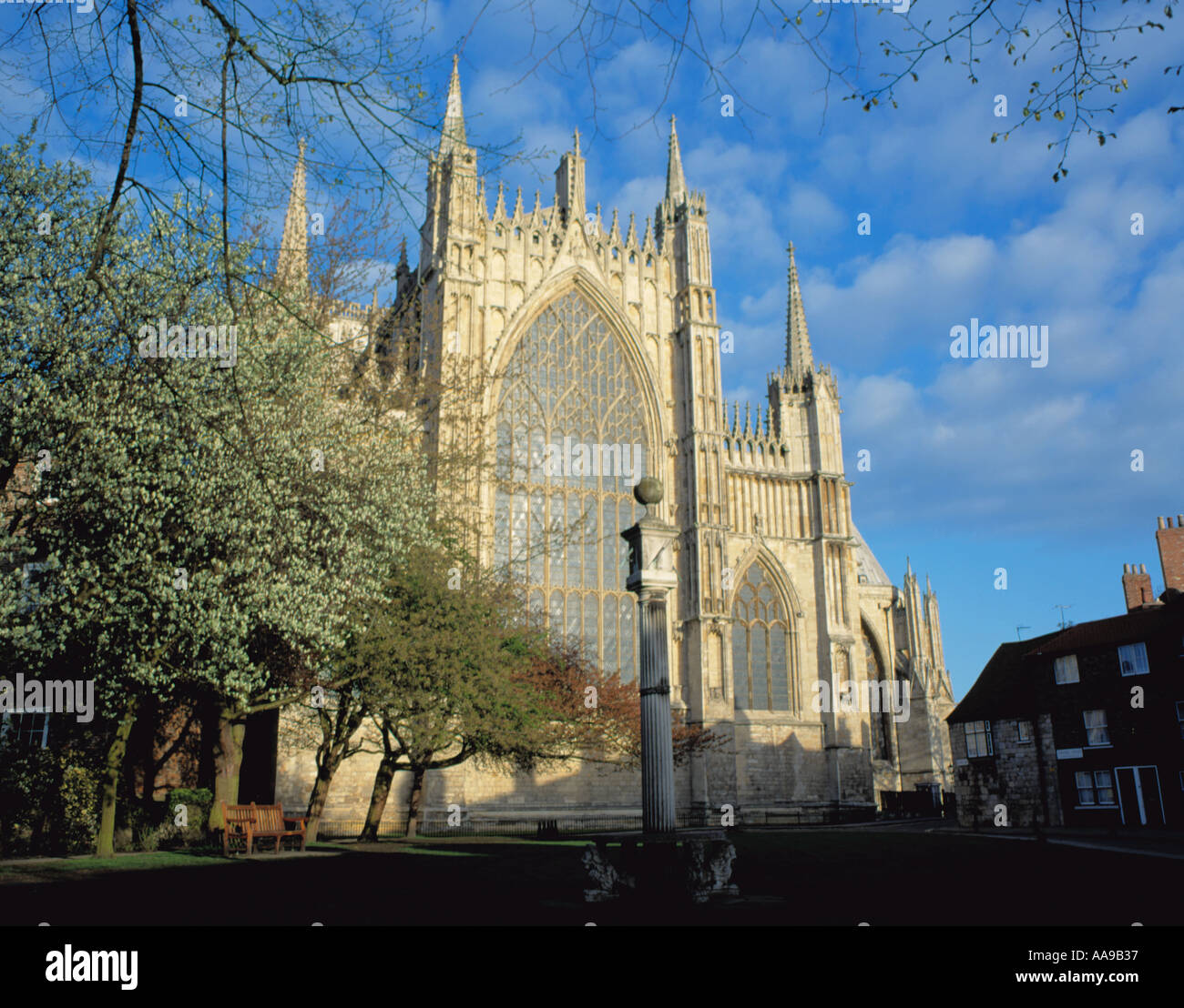 Picturesque east facade of historic York Minster, City of York, North ...