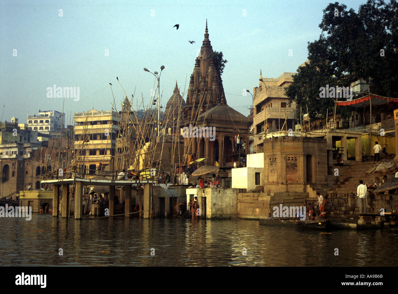 INDIA 1997 A GENERAL VIEW OF PRAYAG GHAT ON THE RIVER GANGES AT ...