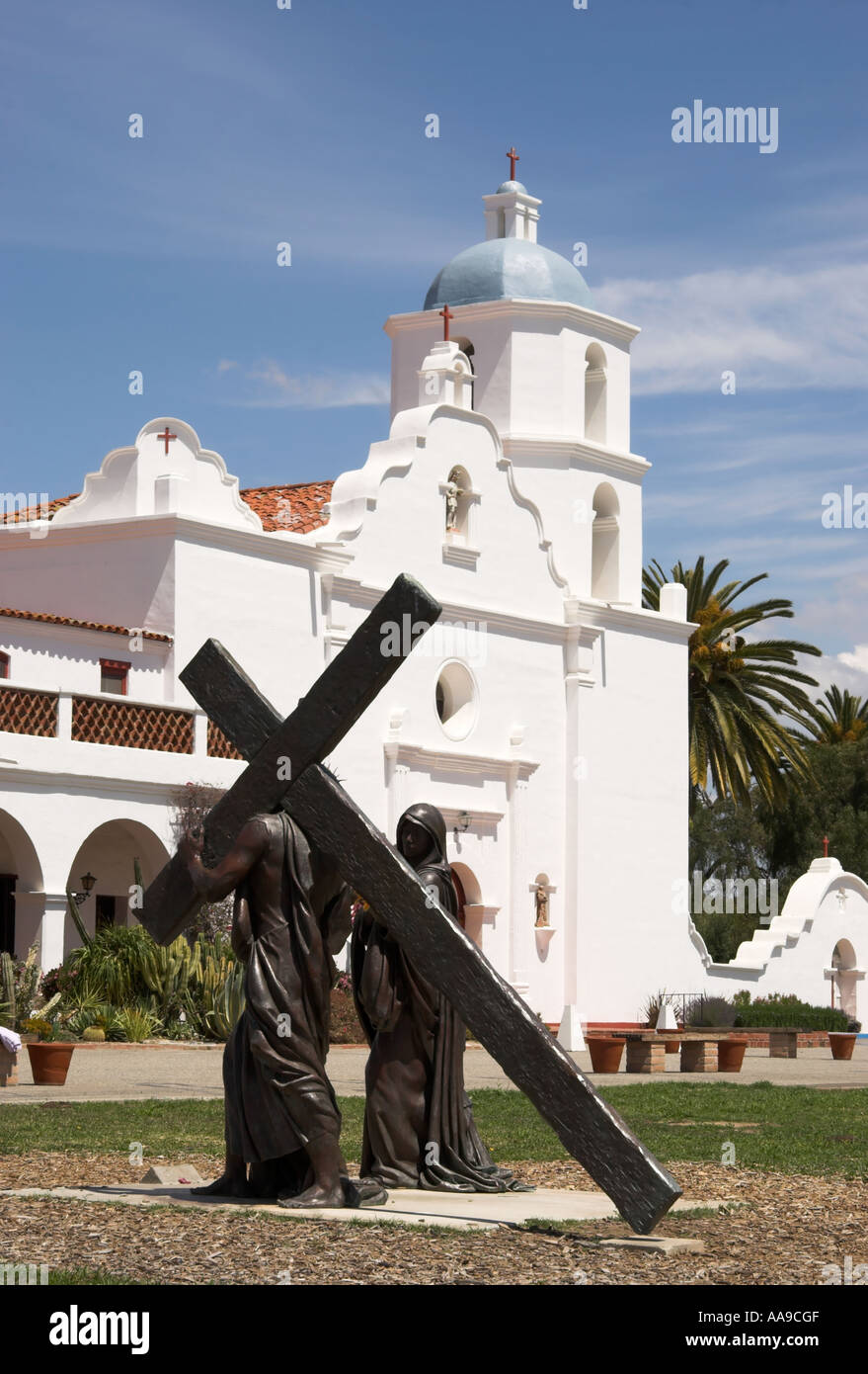 Fourth Station of the Cross where Jesus meets his Mother, Mission San ...