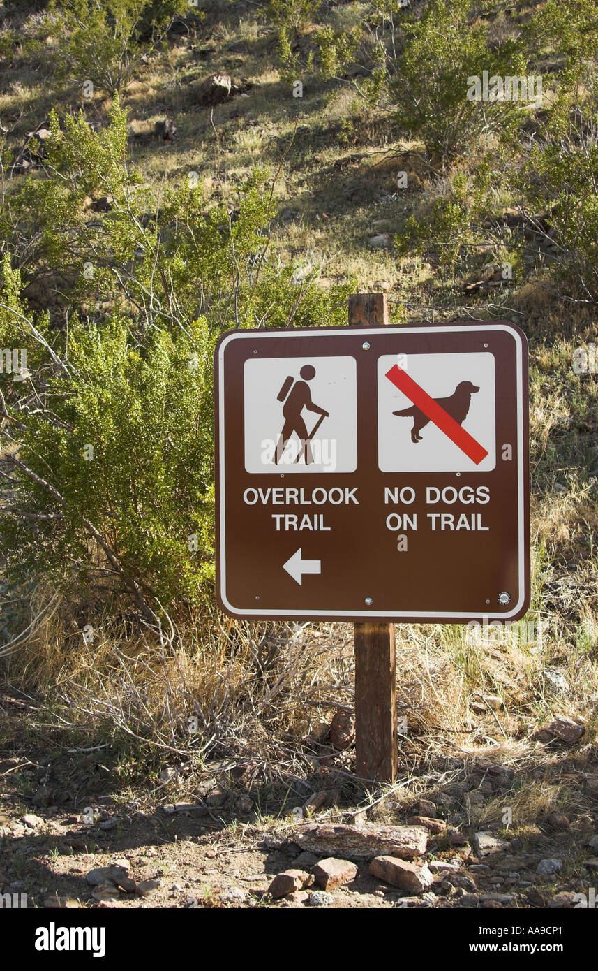 Overlook trail sign in Anza-Borrego Desert State Park, California, USA ...