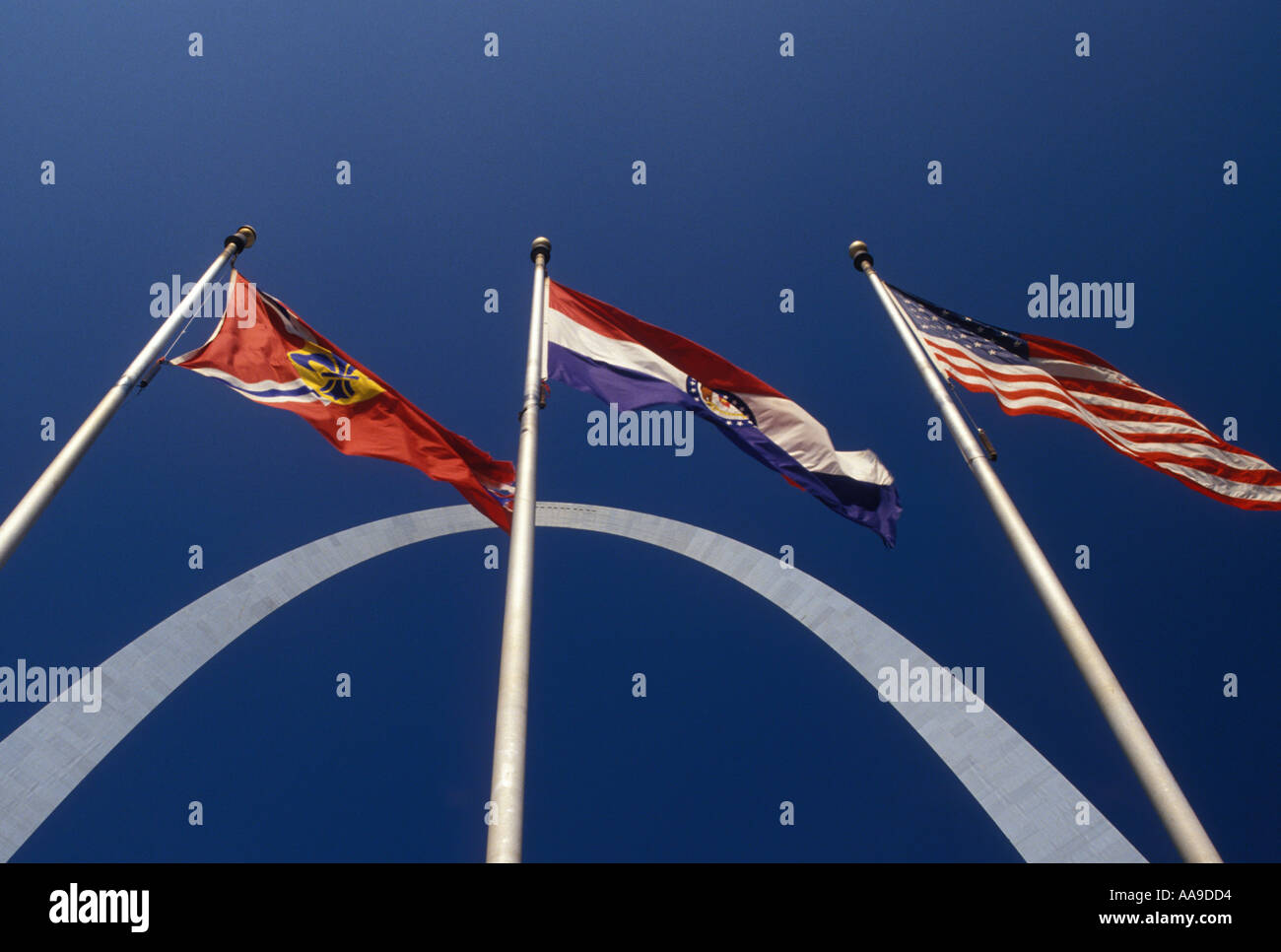 American flag gateway arch st hi-res stock photography and images - Alamy