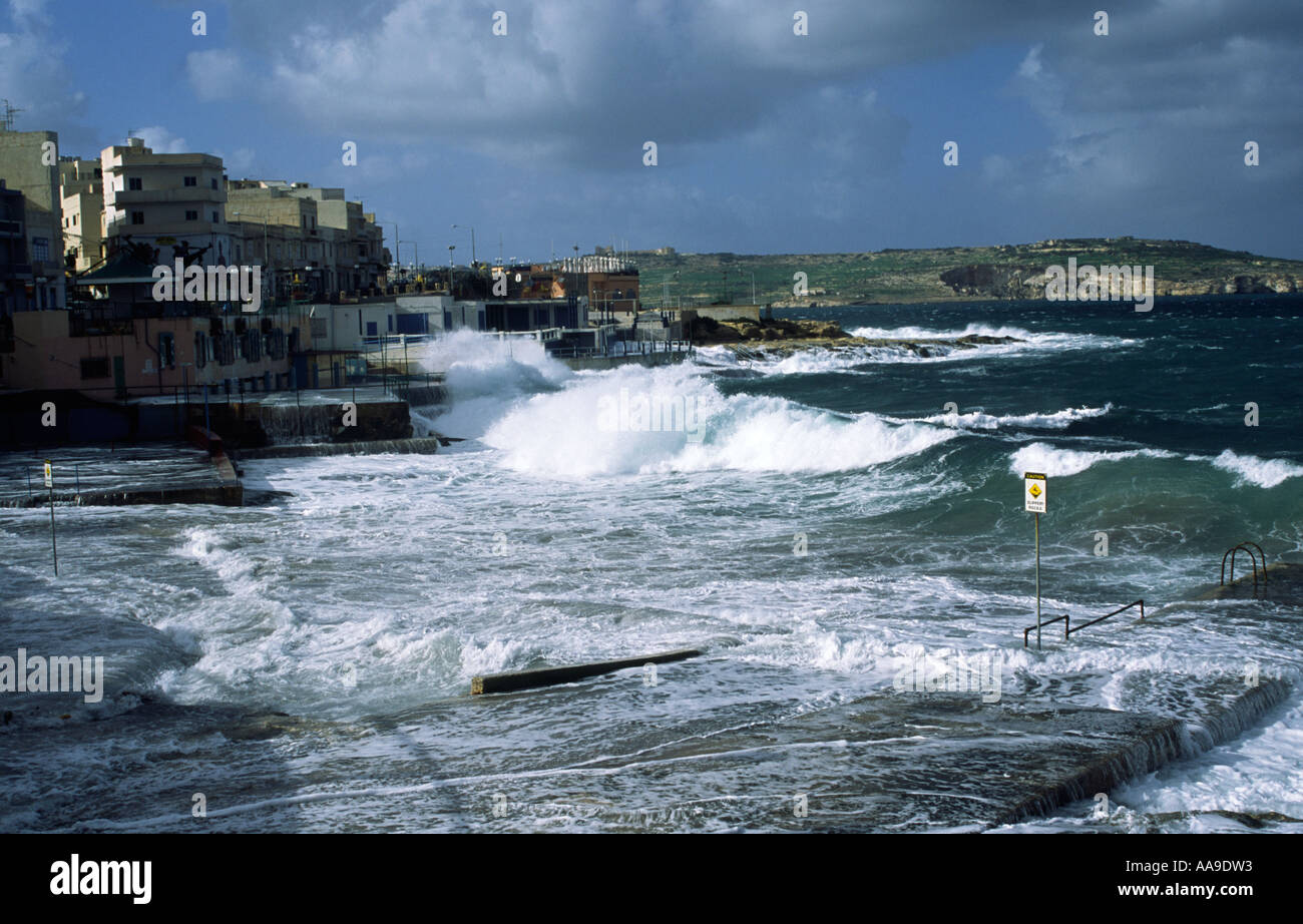 wild weather on the Maltese coast Stock Photo - Alamy