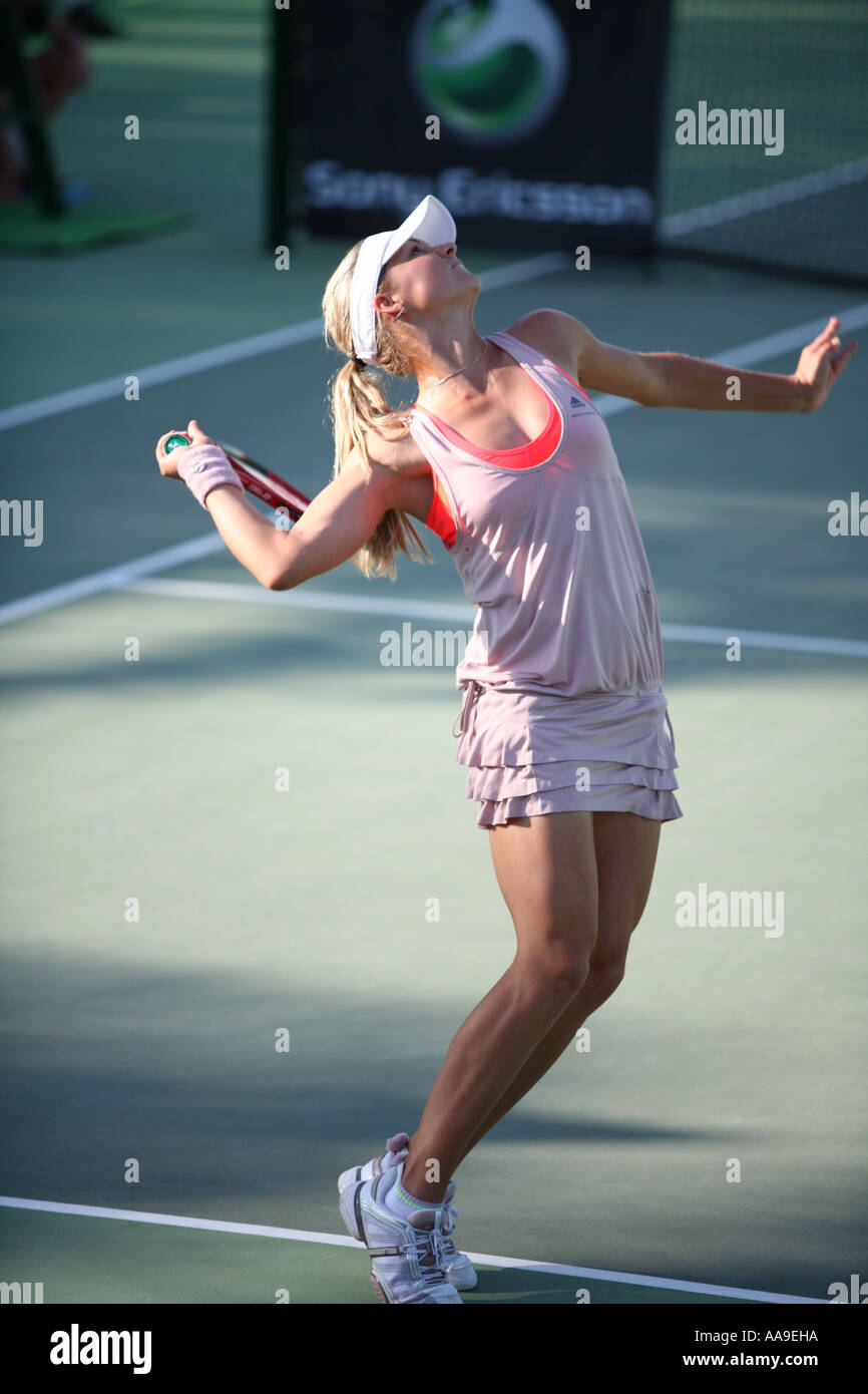 Maria Kirilenko serves at the Qatar Total Open February March 2006 ...