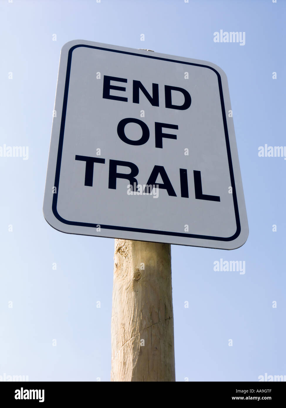 End of trail sign Stock Photo - Alamy