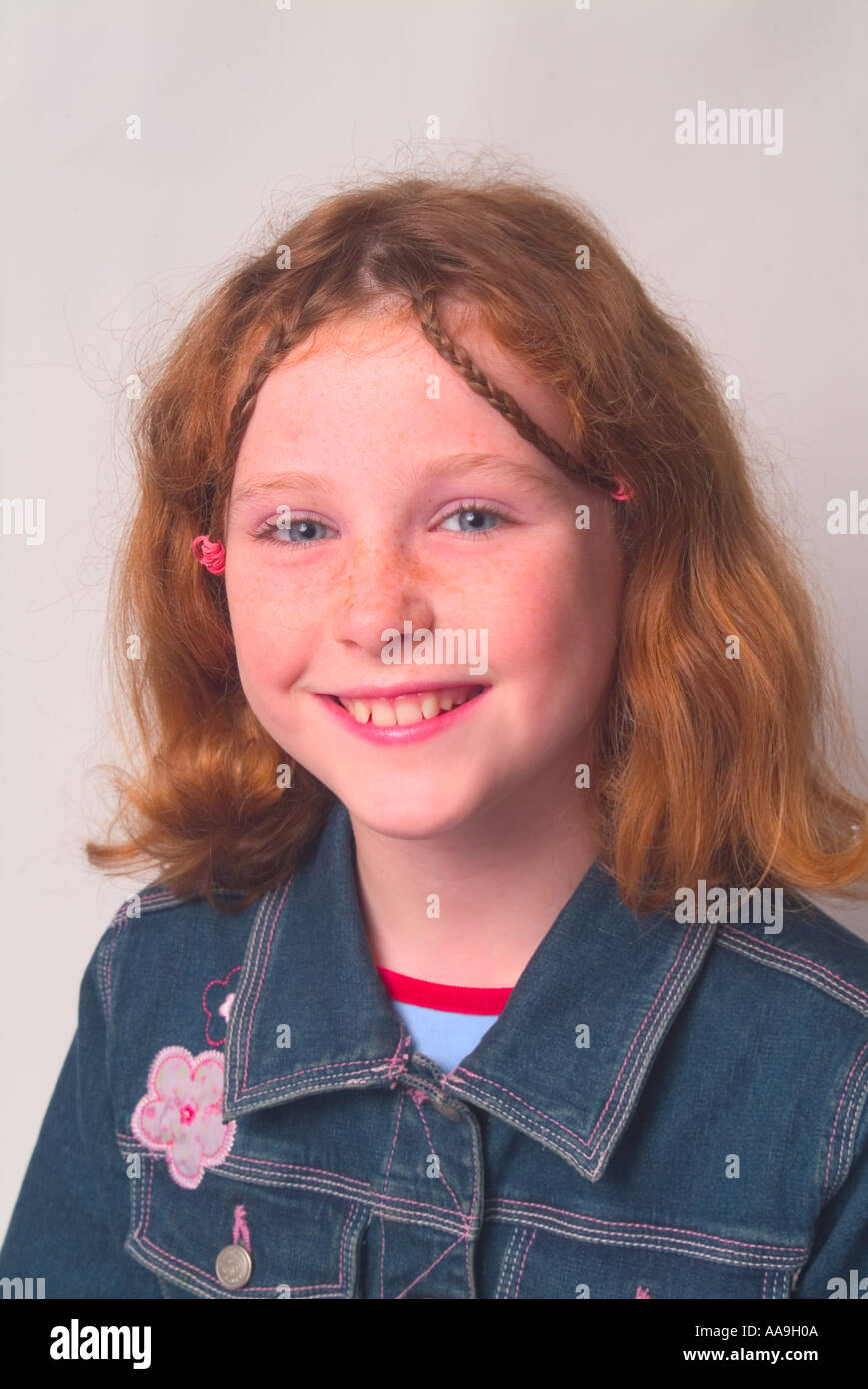 Pretty nine year old girl Stock Photo - Alamy
