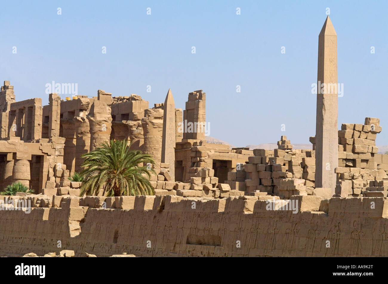 Obelisk of Thot-Mosis I at Karnak Temple located on the banks of the ...