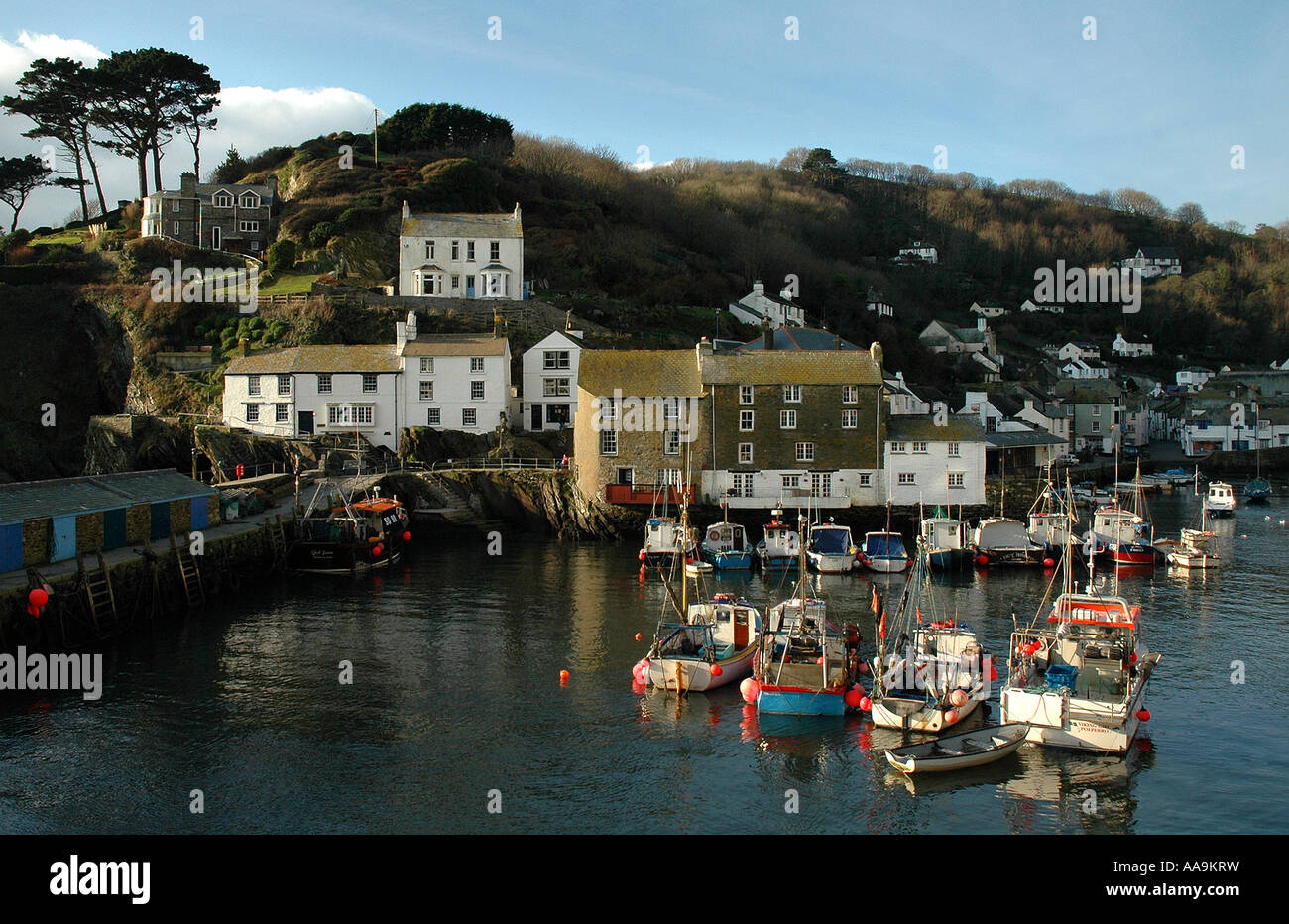Traditional Polperro village, Cornwall, UK Stock Photo - Alamy