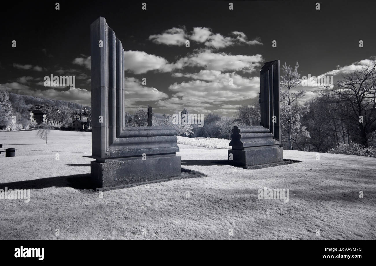 Infrared Image of Modern Art Sculpture (Picture Frame) Perth Scotland ...