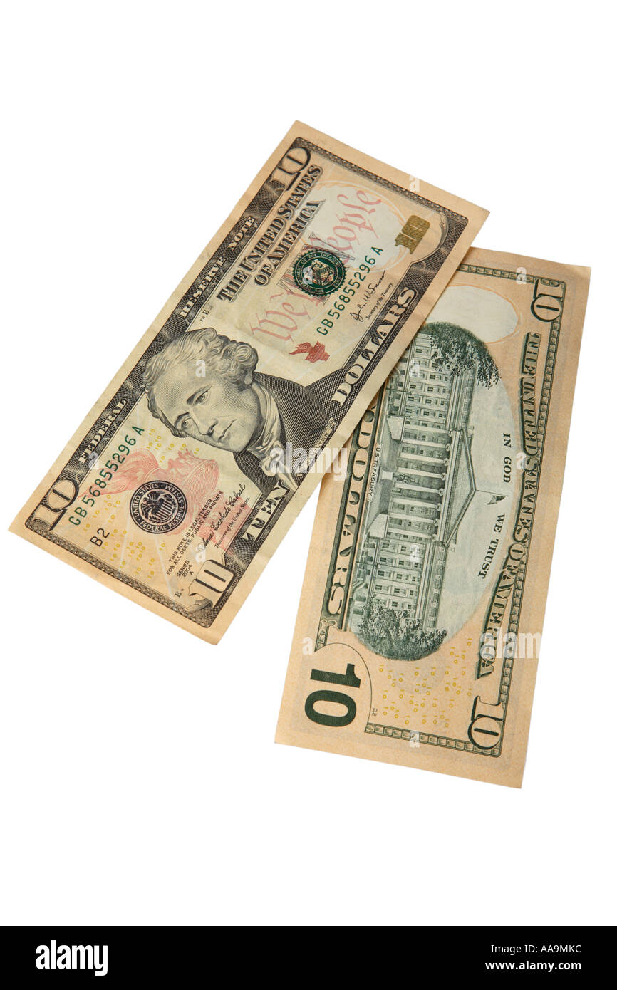 Us ten dollar bill Cut Out Stock Images & Pictures - Alamy