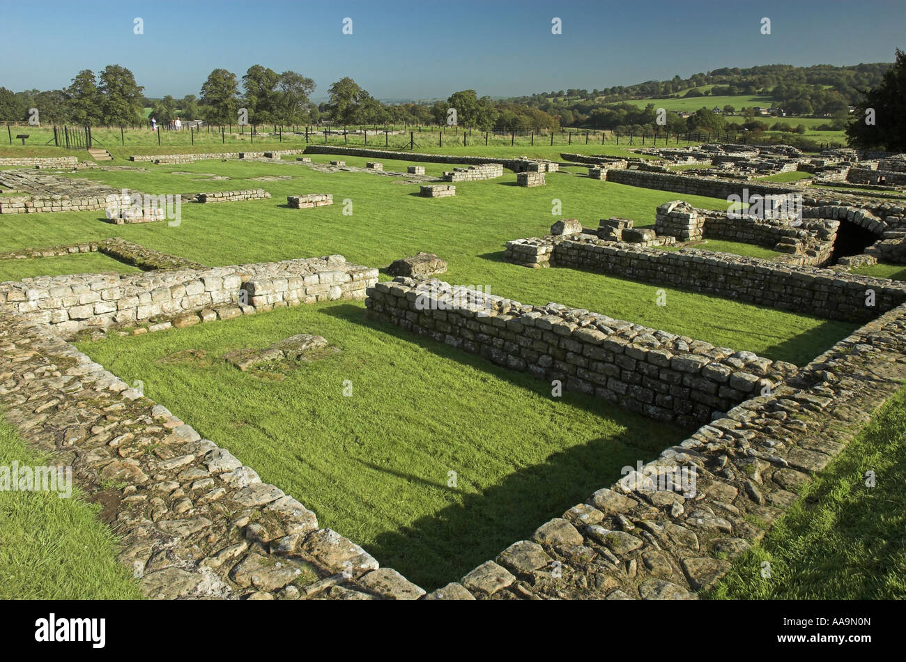 Detail of Roman Ruins at Chesters Fort (Part of Hadrians Wall ...