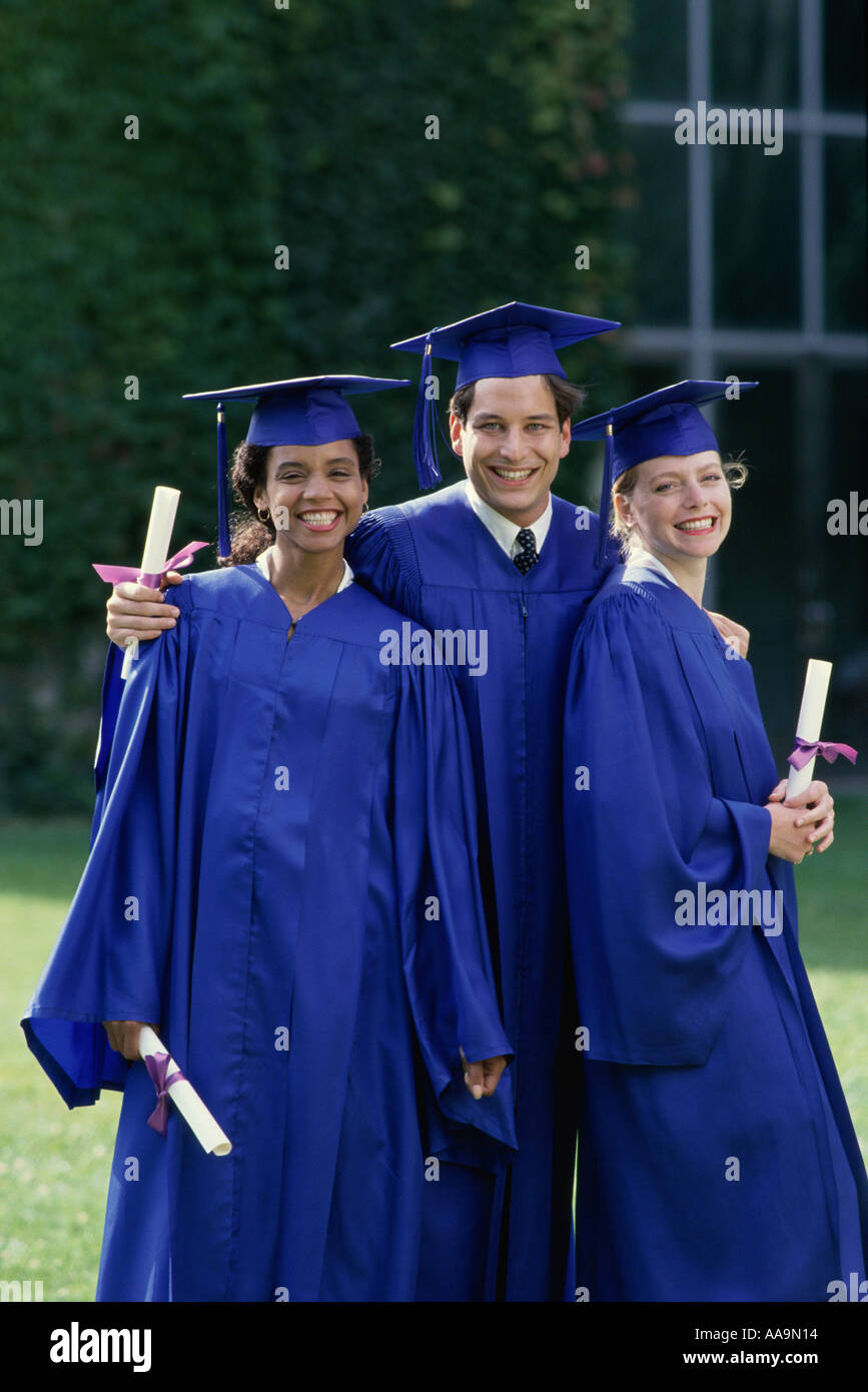 Portrait group students wearing graduation hi-res stock photography and ...