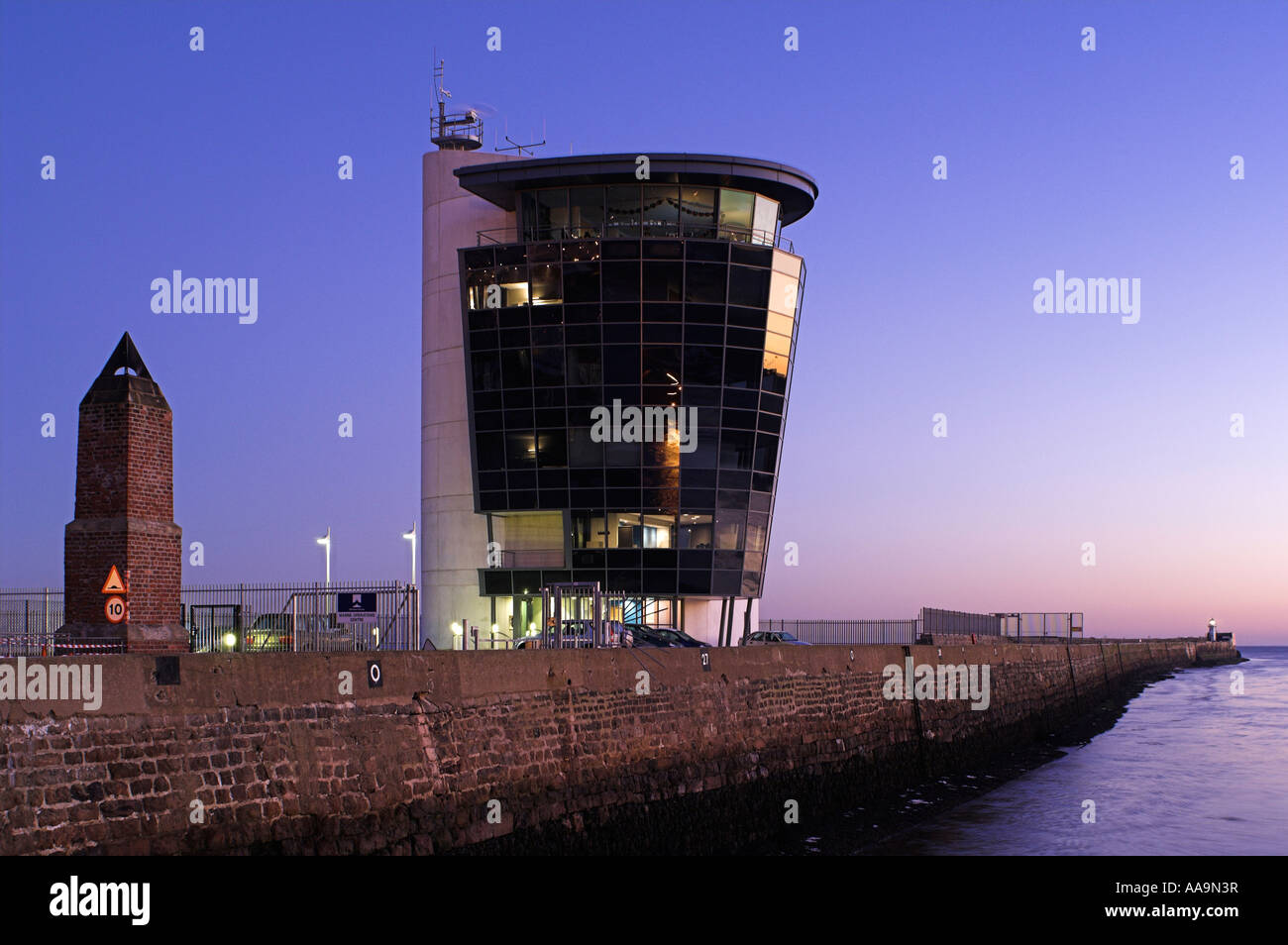 Aberdeen Harbour Control Tower Stock Photo - Alamy
