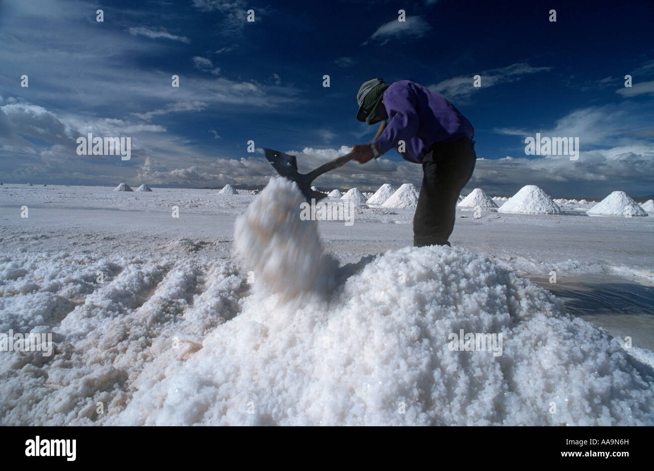 Bolivia, salt production at the Salar de Uyuni Stock Photo - Alamy