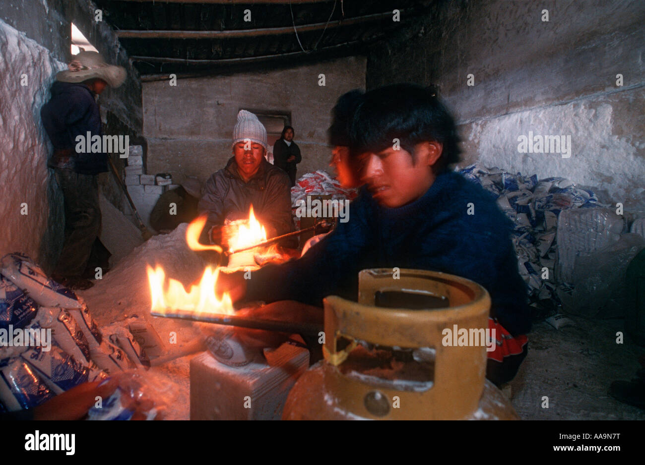 Bolivia, salt production at the Salar de Uyuni Bolivia Stock Photo - Alamy