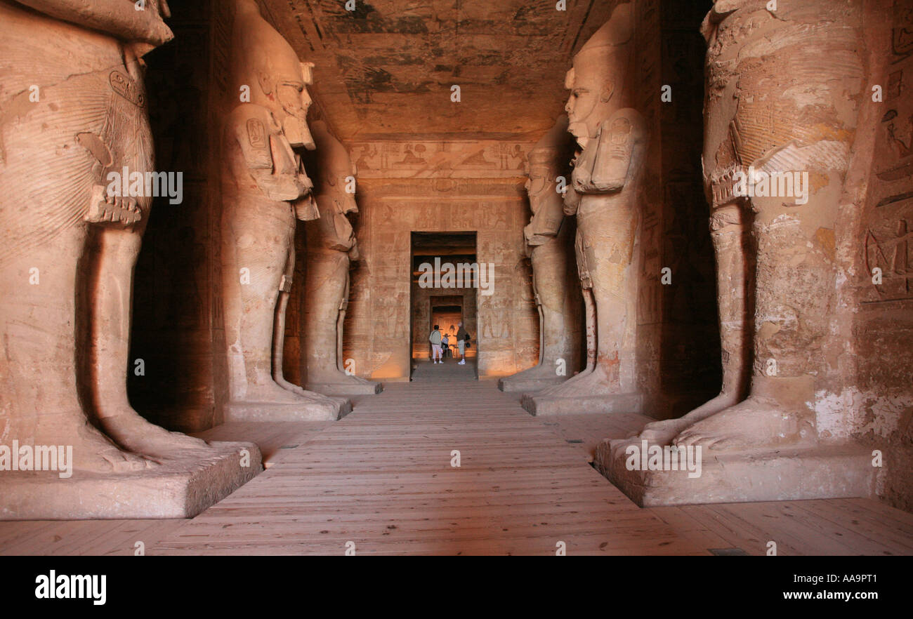 Inside the tomb of Ramses 11 at Abu Simbel, Two Temples, at the great ...