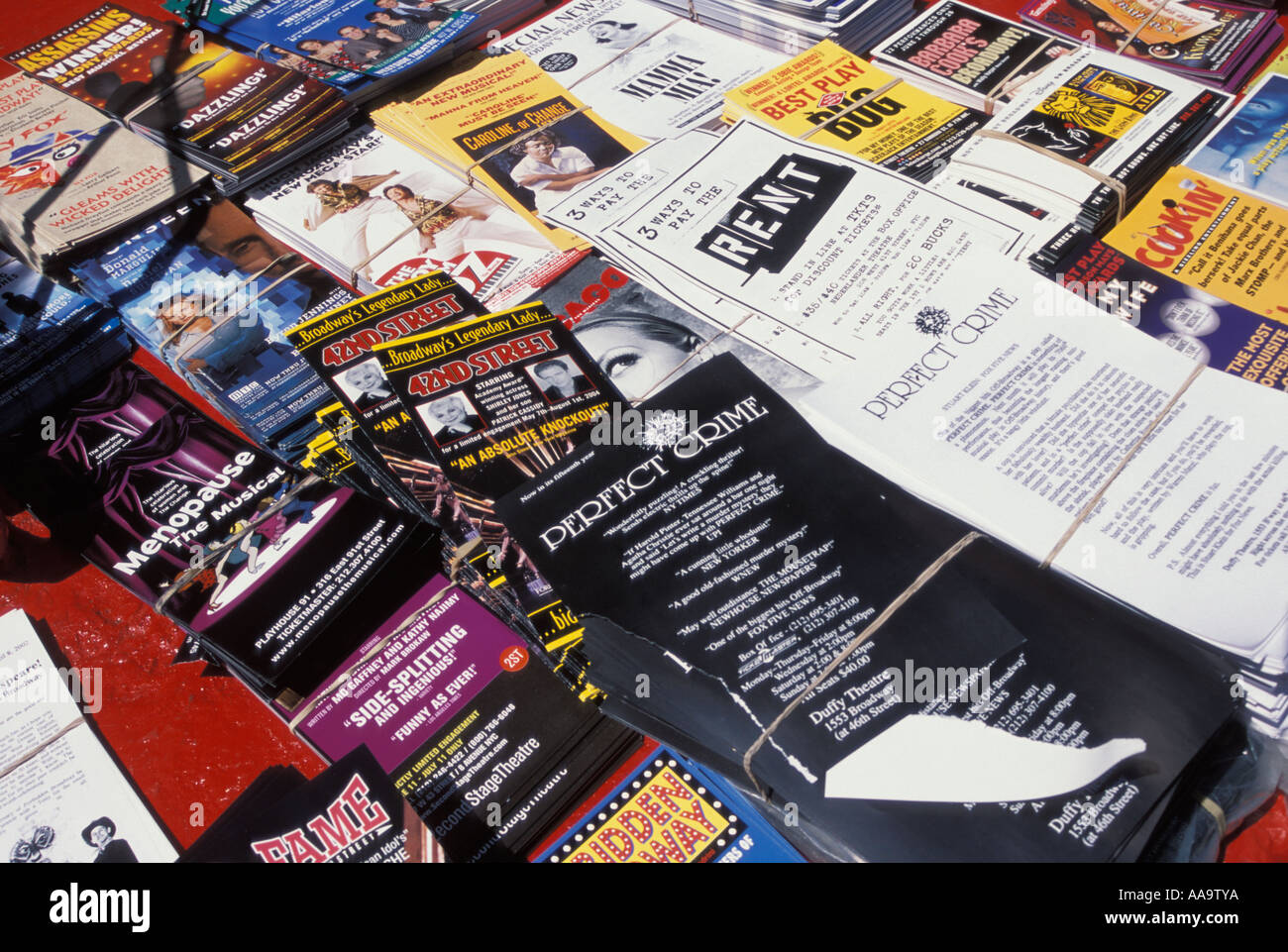 Flyers for Plays on Broadway Times Square New York United States of ...