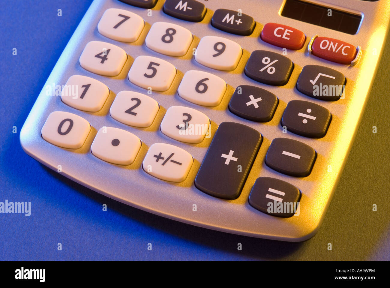 a closeup of the keypad of a calculator Stock Photo - Alamy