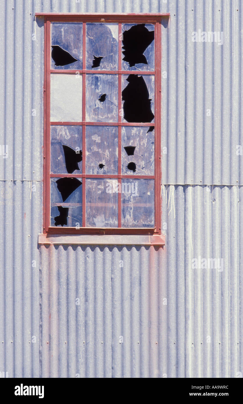 Broken Window Outback Australia Stock Photo - Alamy