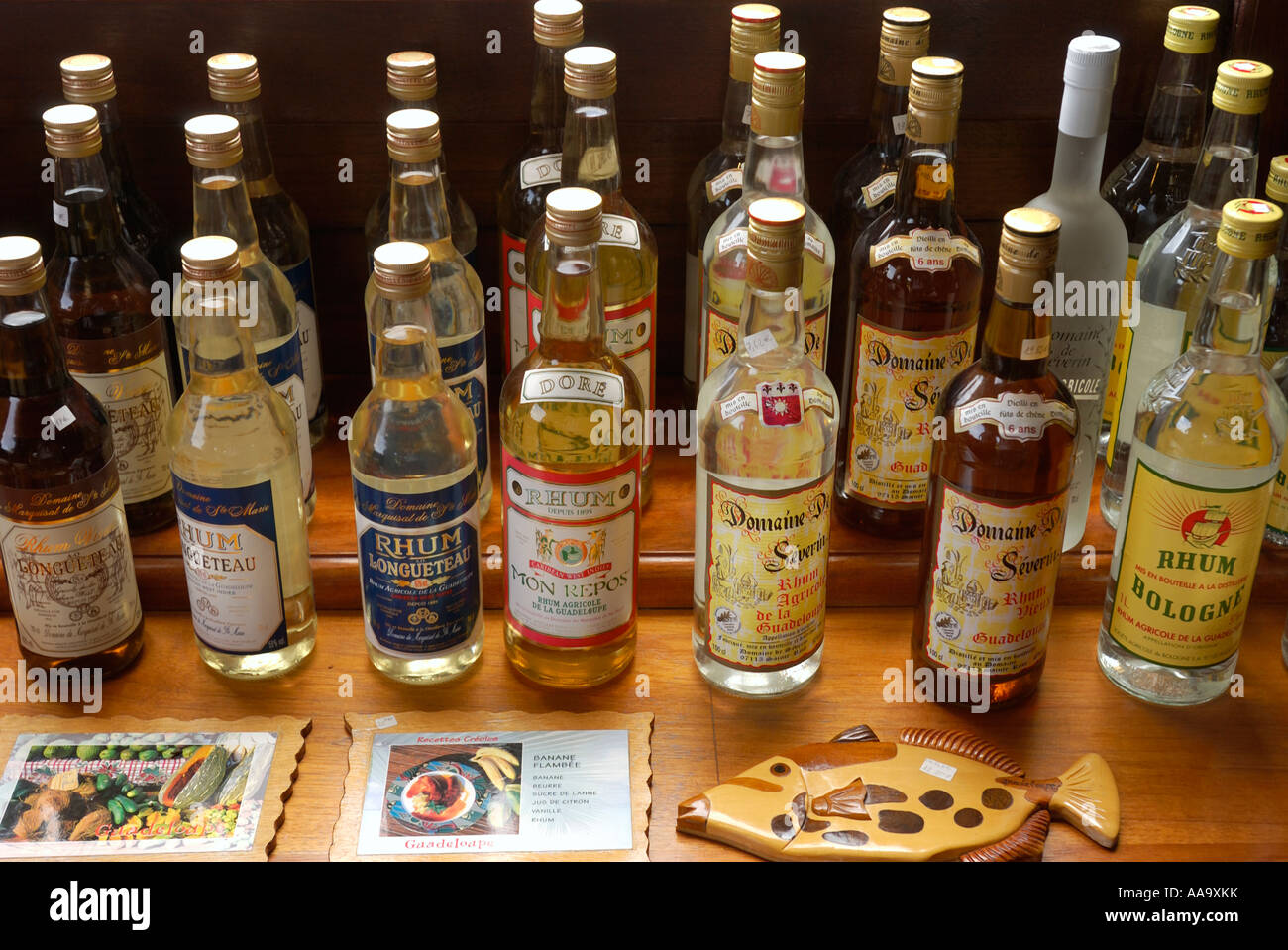 Guadeloupe Rhum Bottles Stock Photo - Alamy
