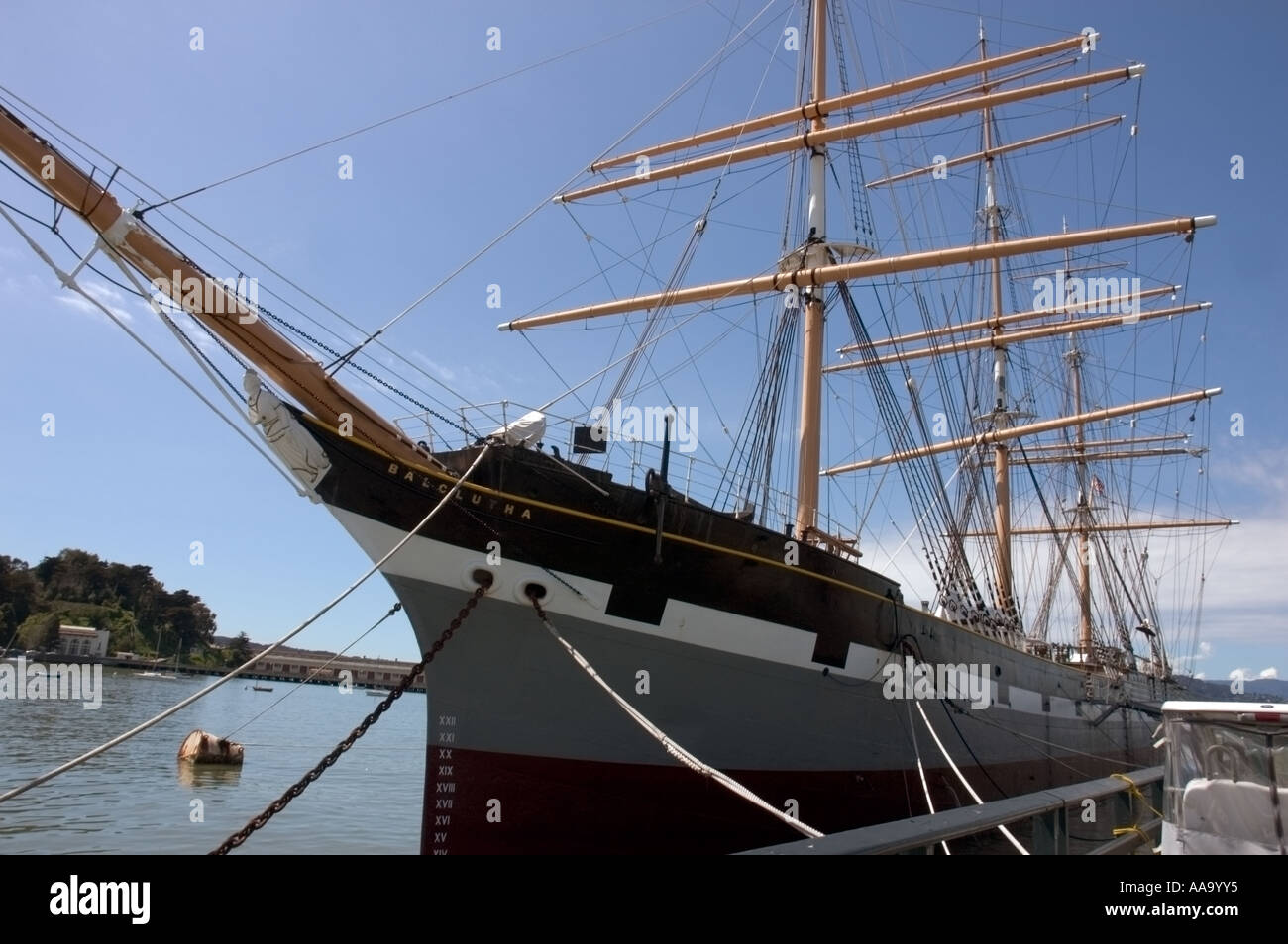 Sailing ship Balclutha docked at Fisherman's Wharf San Francisco ...