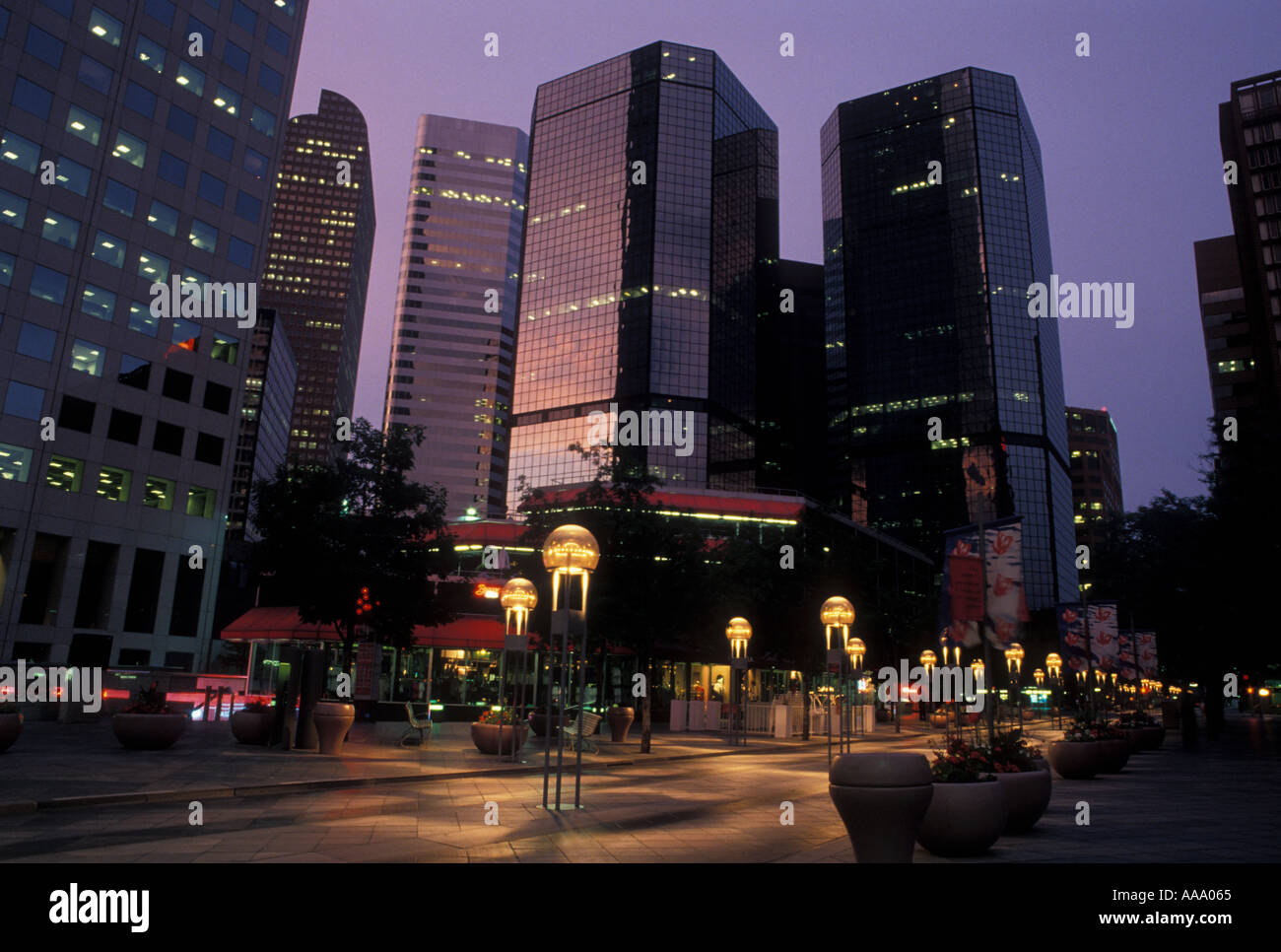 Denver colorado skyline night tall hi-res stock photography and images ...