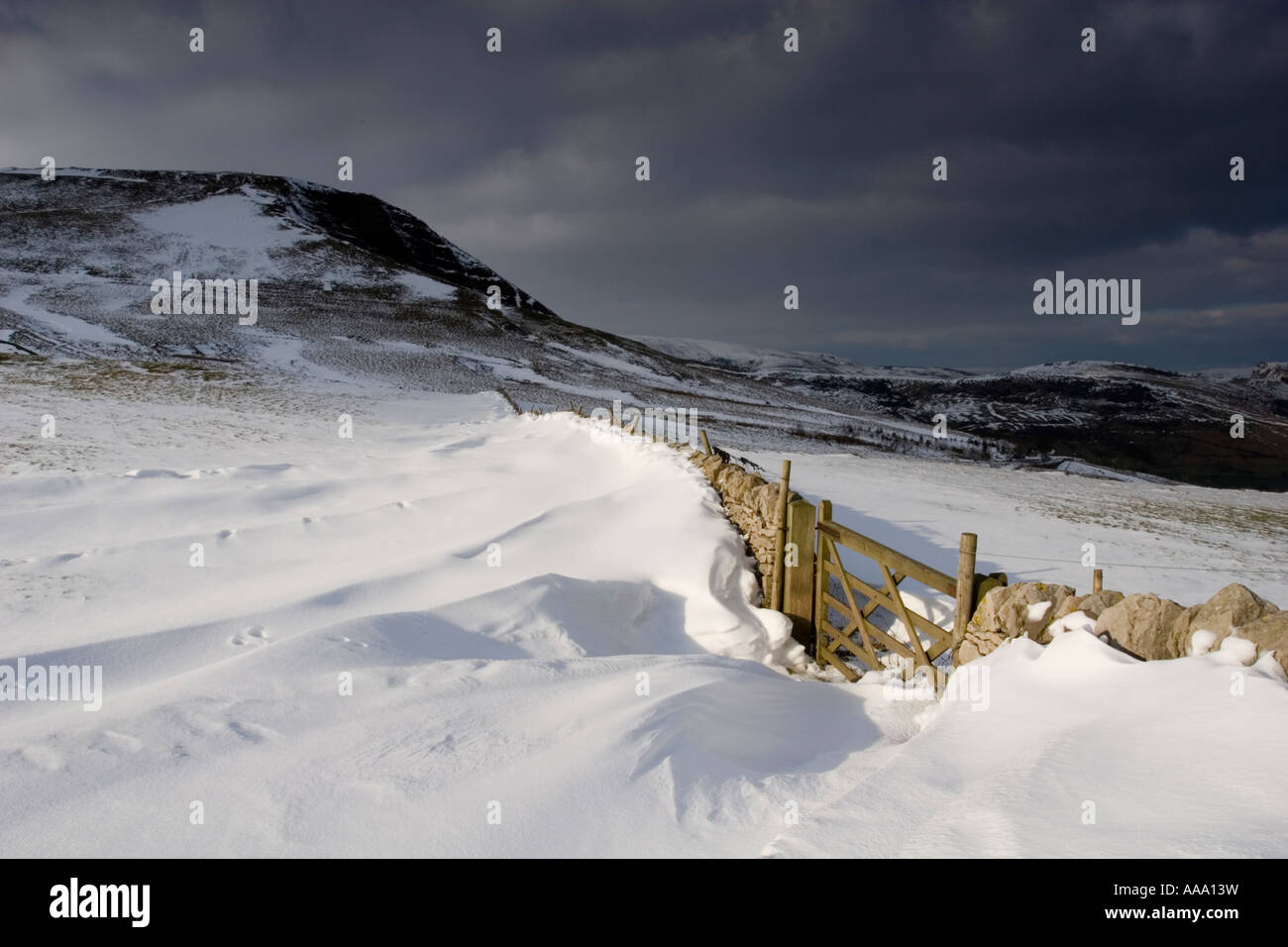 Mam Tor in Winter 2 Stock Photo - Alamy