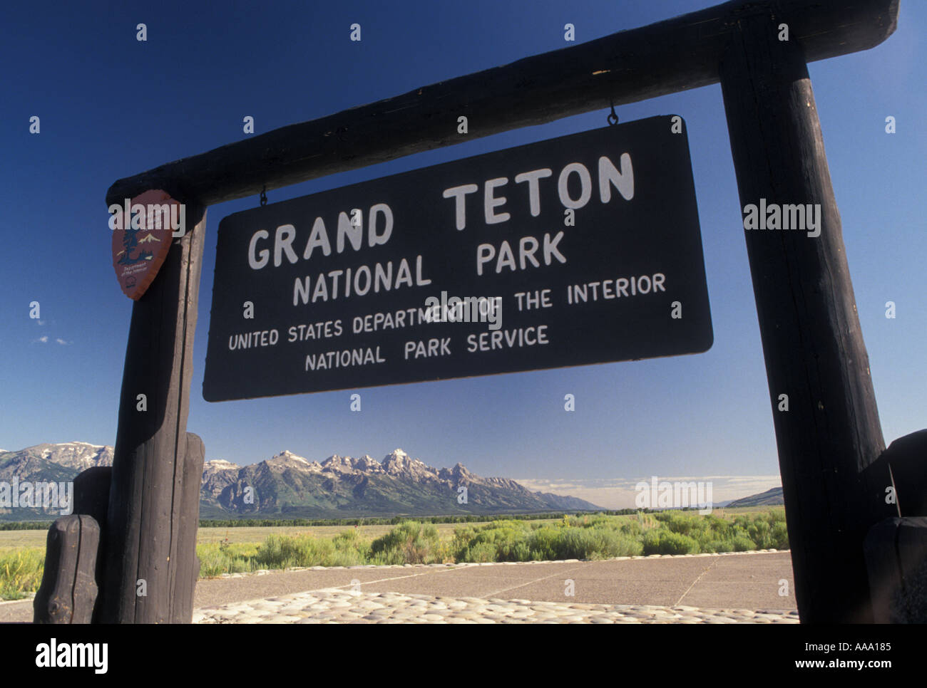 Grand teton entrance sign hi-res stock photography and images - Alamy