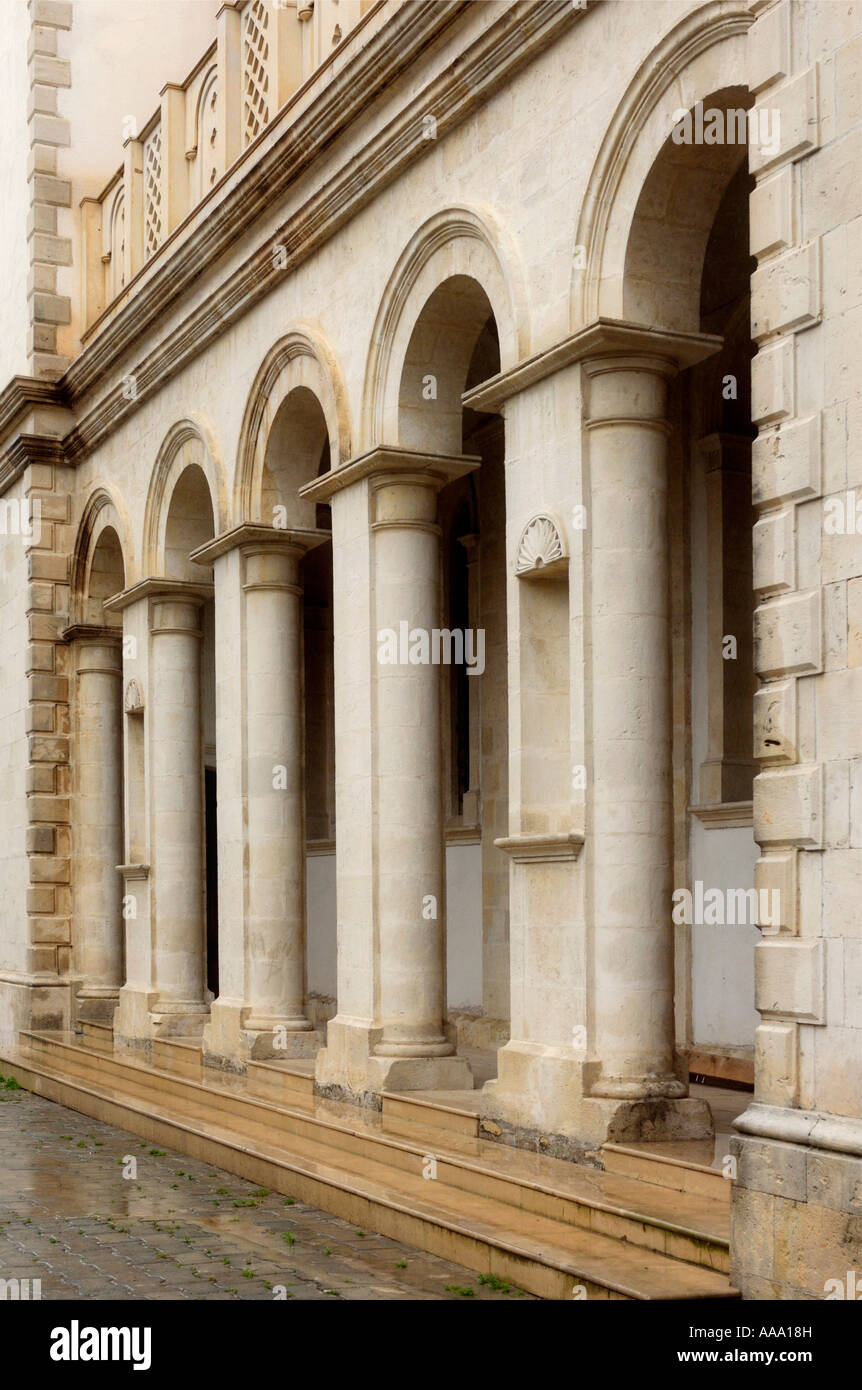 Archways with columns of Greek orthodox cathedral of Agia Napa Stock ...
