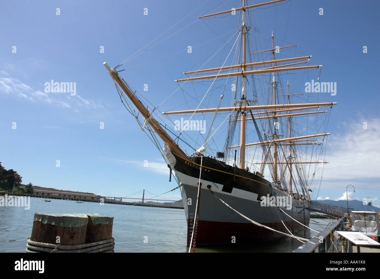 Sailing ship Balclutha docked at Fisherman's Wharf San Francisco ...