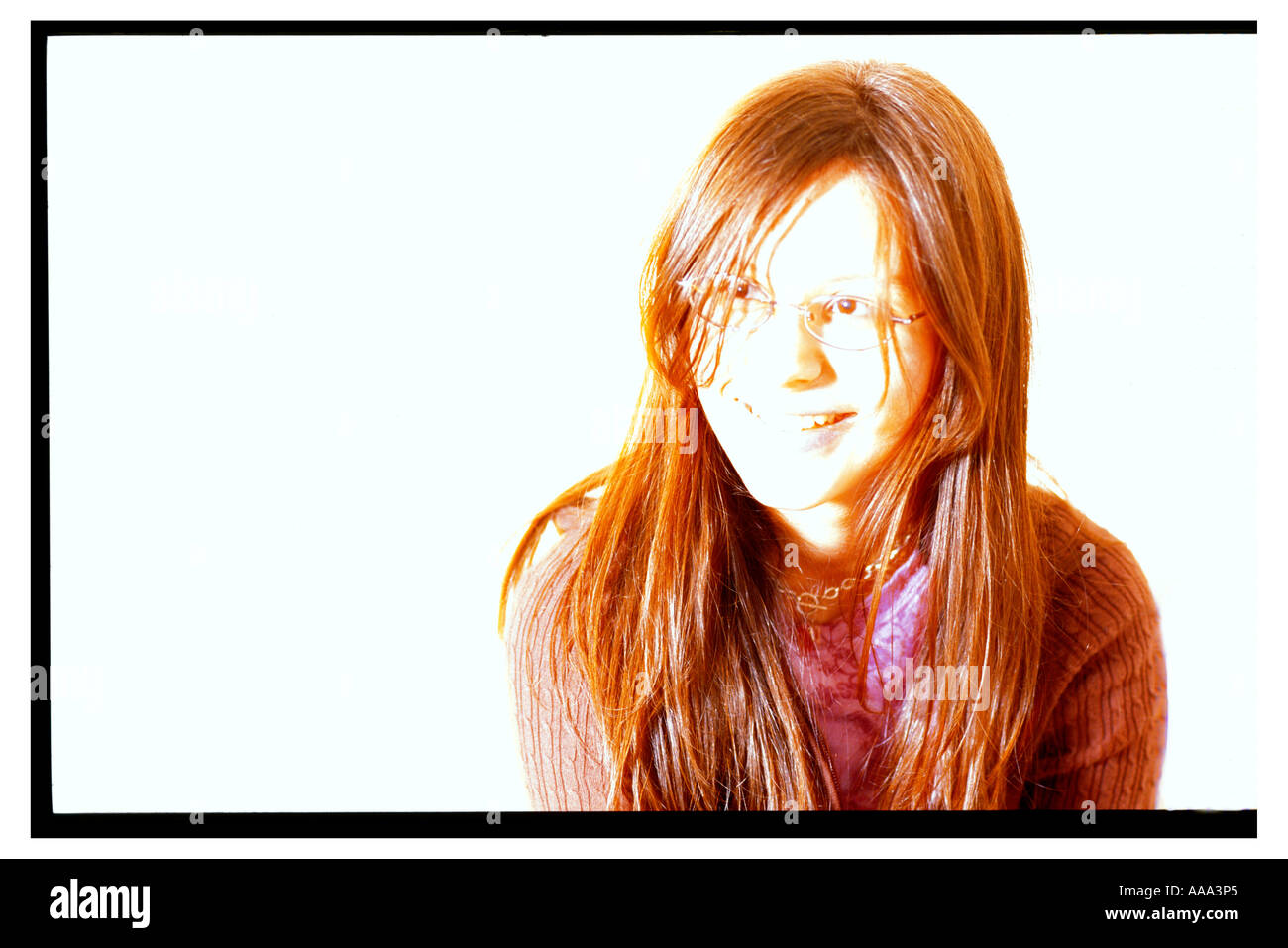 High Key overexposed portrait Stock Photo - Alamy