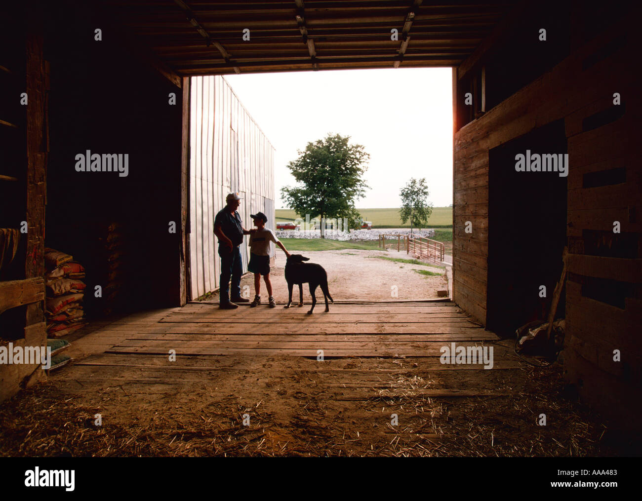 Illinois farmer and boy hi-res stock photography and images - Alamy