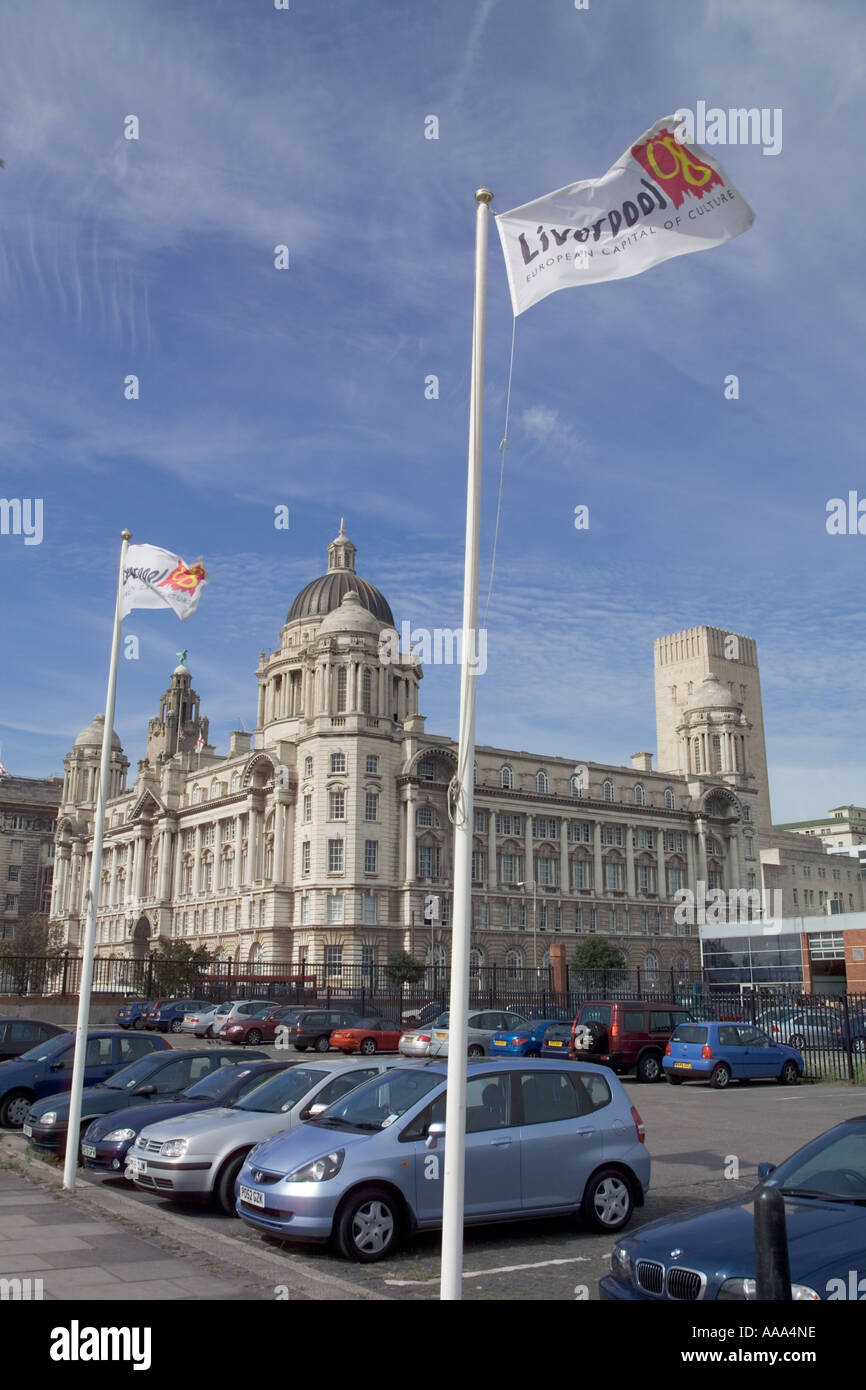 Liverpool European Capital of Culture 08,2008,Flag,Signage,UK,GB Stock ...